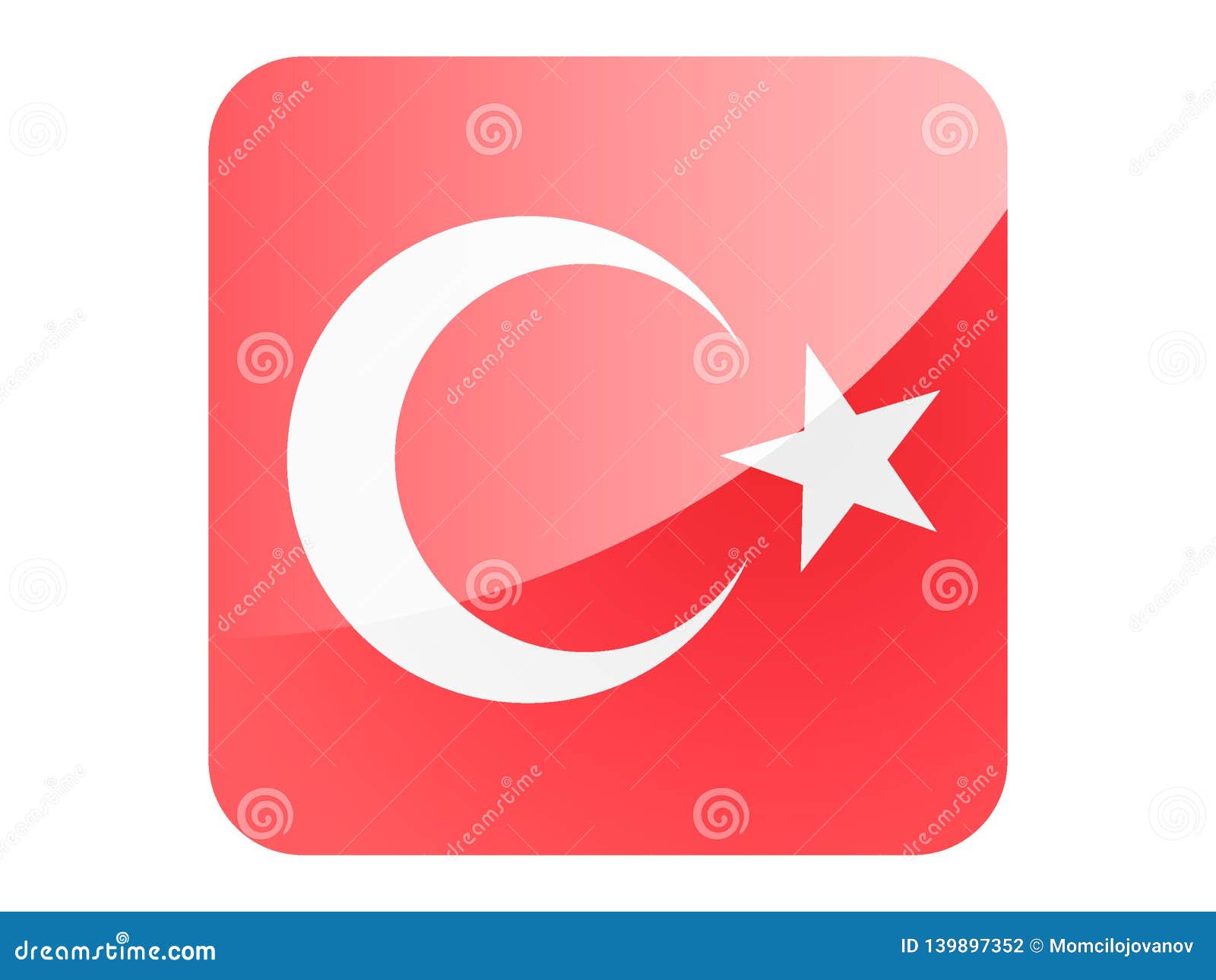 3D Square Flag of Turkey stock vector. Illustration of czechia - 139897352