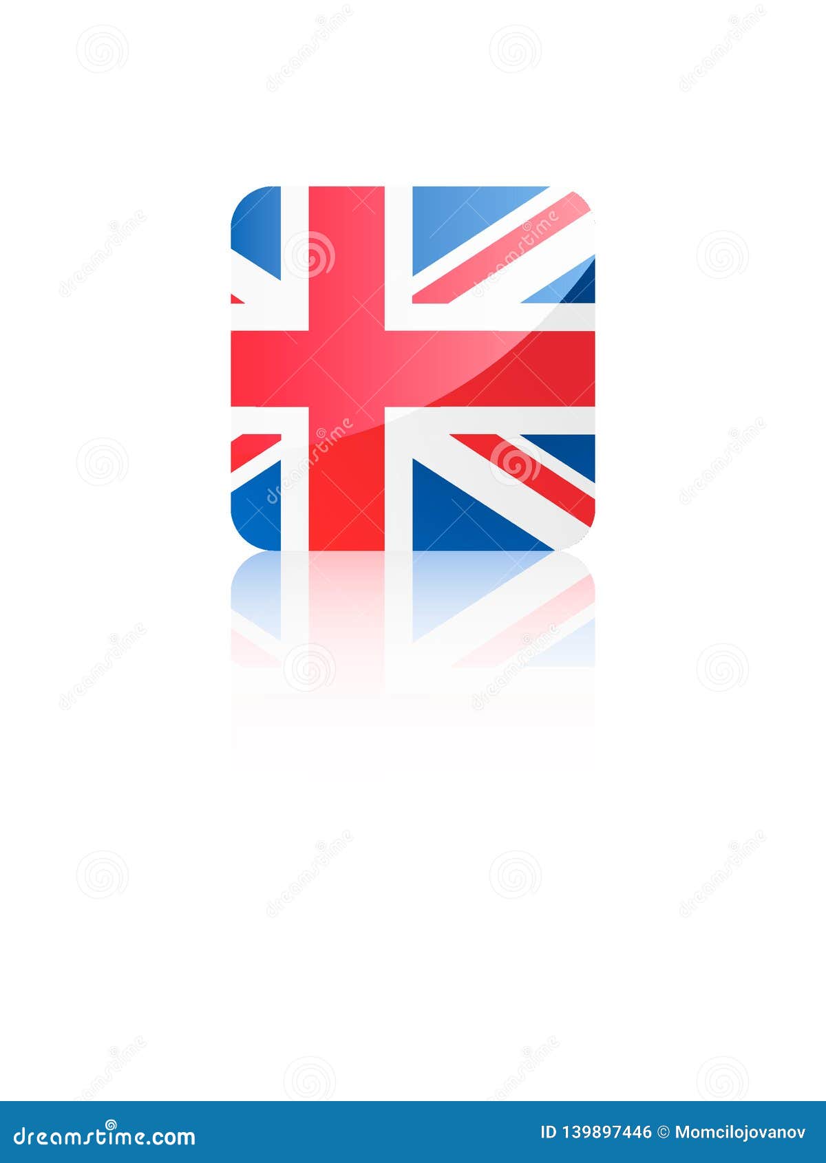 3D Square Flag of United Kingdom Stock Vector - Illustration of greece ...