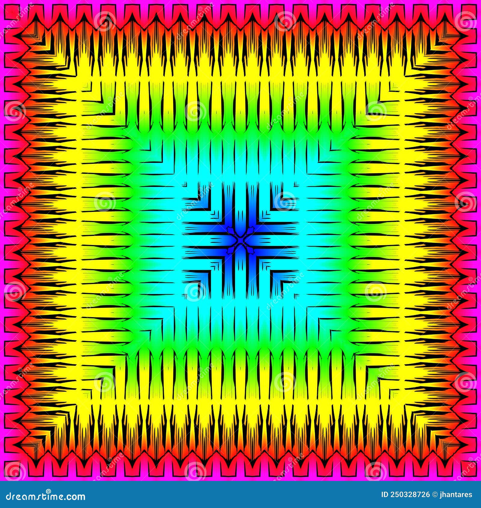 3d Square Geometric Color Gradient Graphic Stock Illustration ...