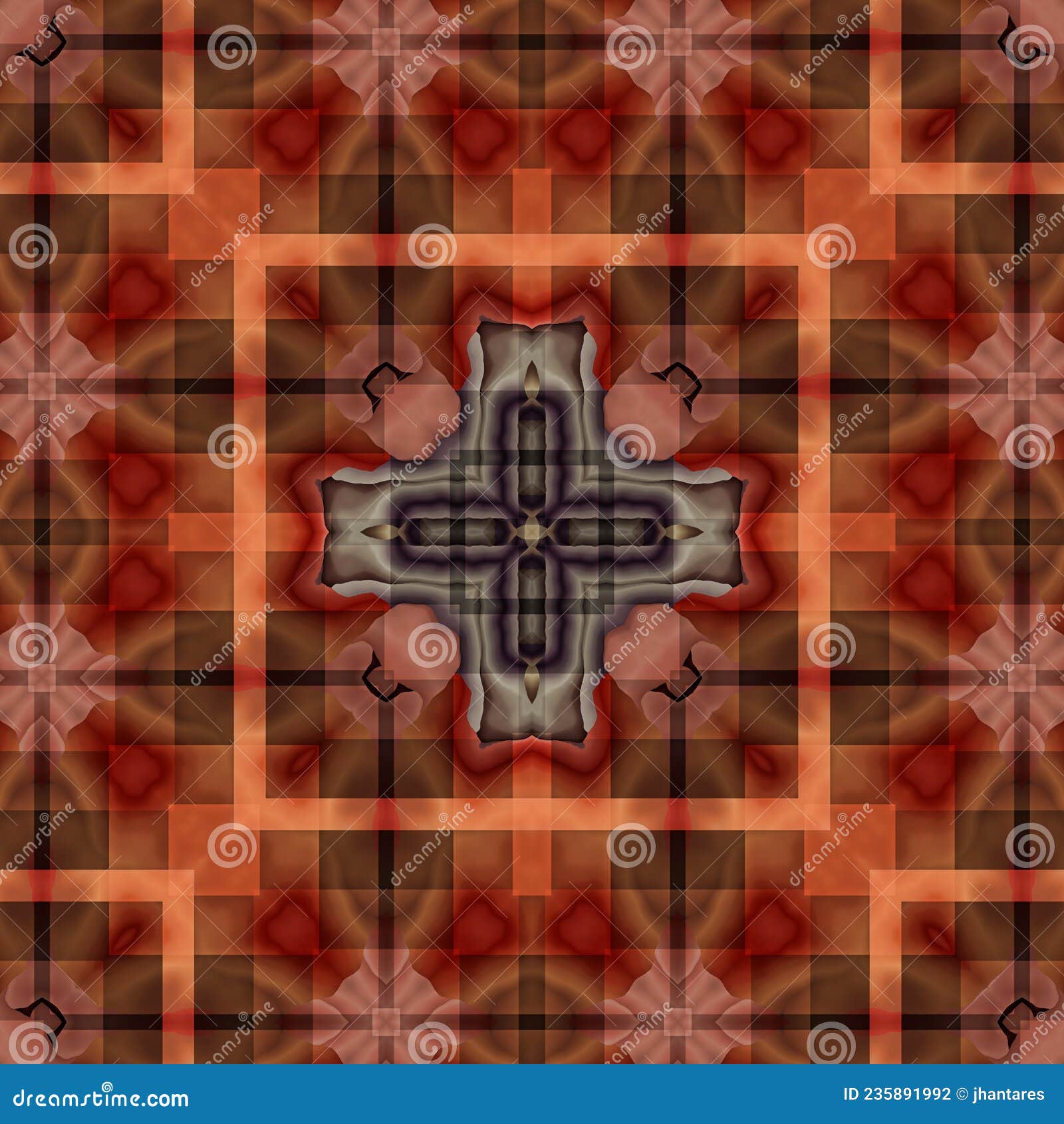 3d Square Geometric Pattern Stock Illustration - Illustration of ...