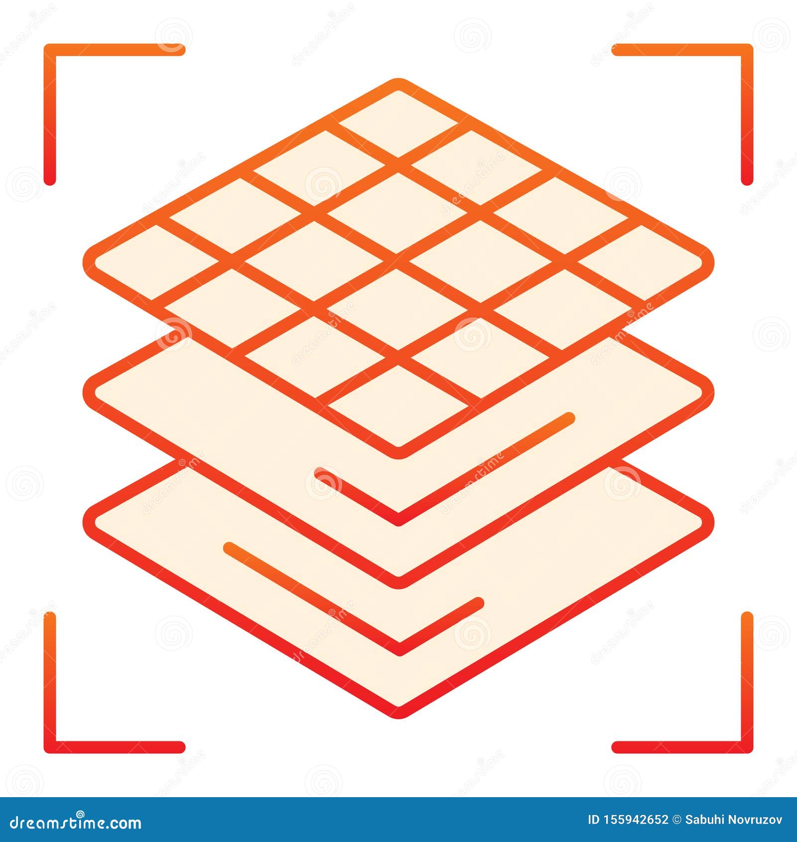 3D Square Layers Flat Icon. 3d 3d Layering Design Color Icons In Trendy ...