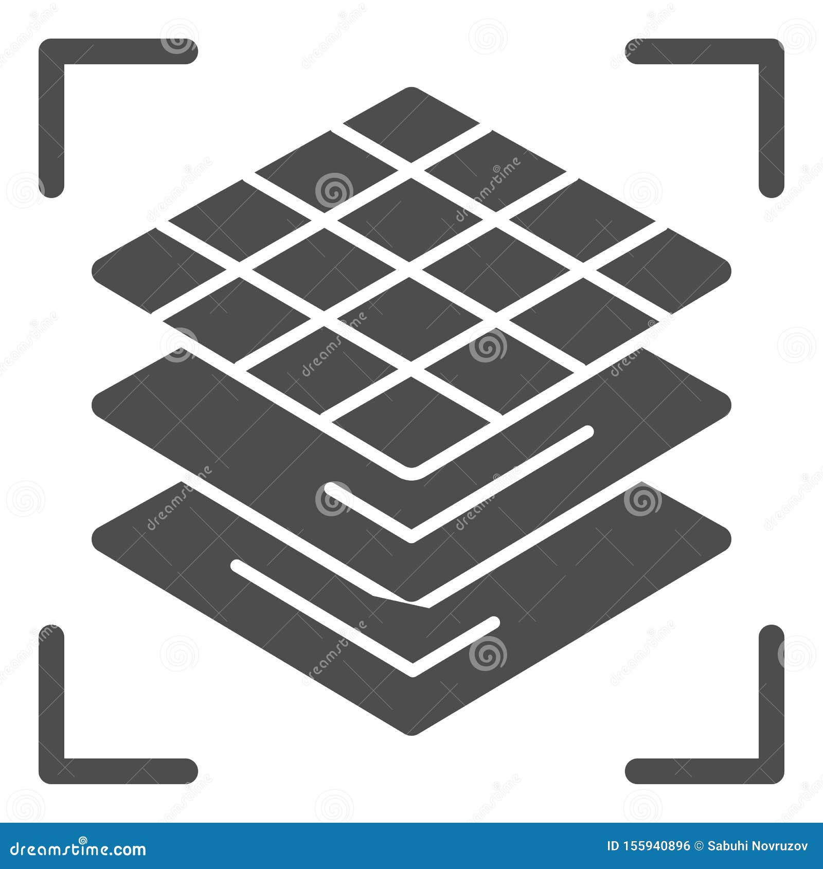 3D Square Layers Flat Icon. 3d 3d Layering Design Color Icons In Trendy ...