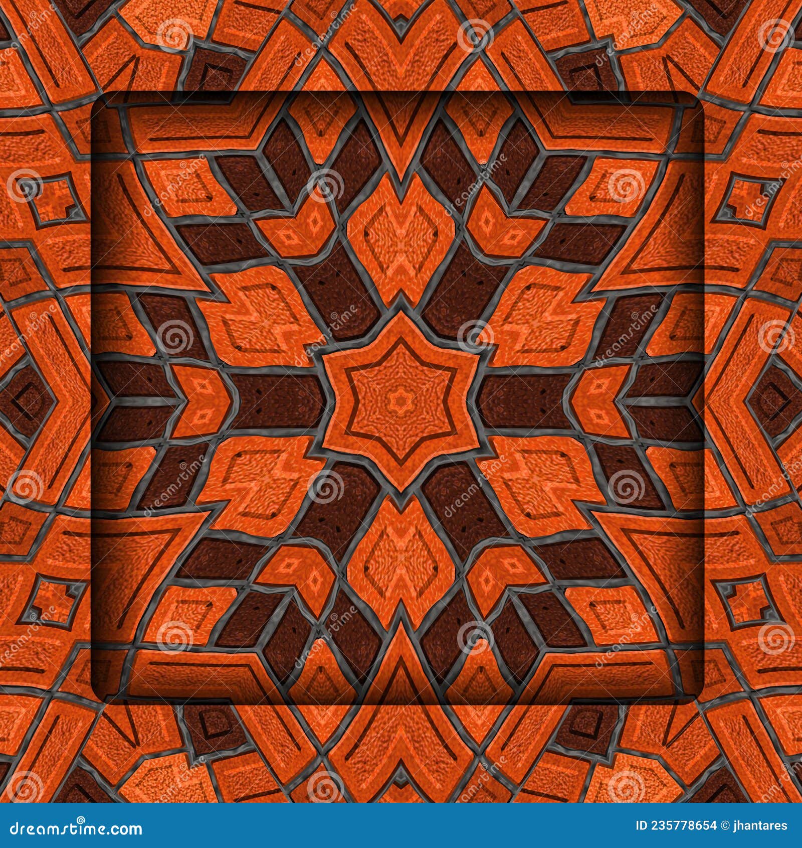 3d Square Stone Surface Mosaic Style Pattern Stock Illustration ...