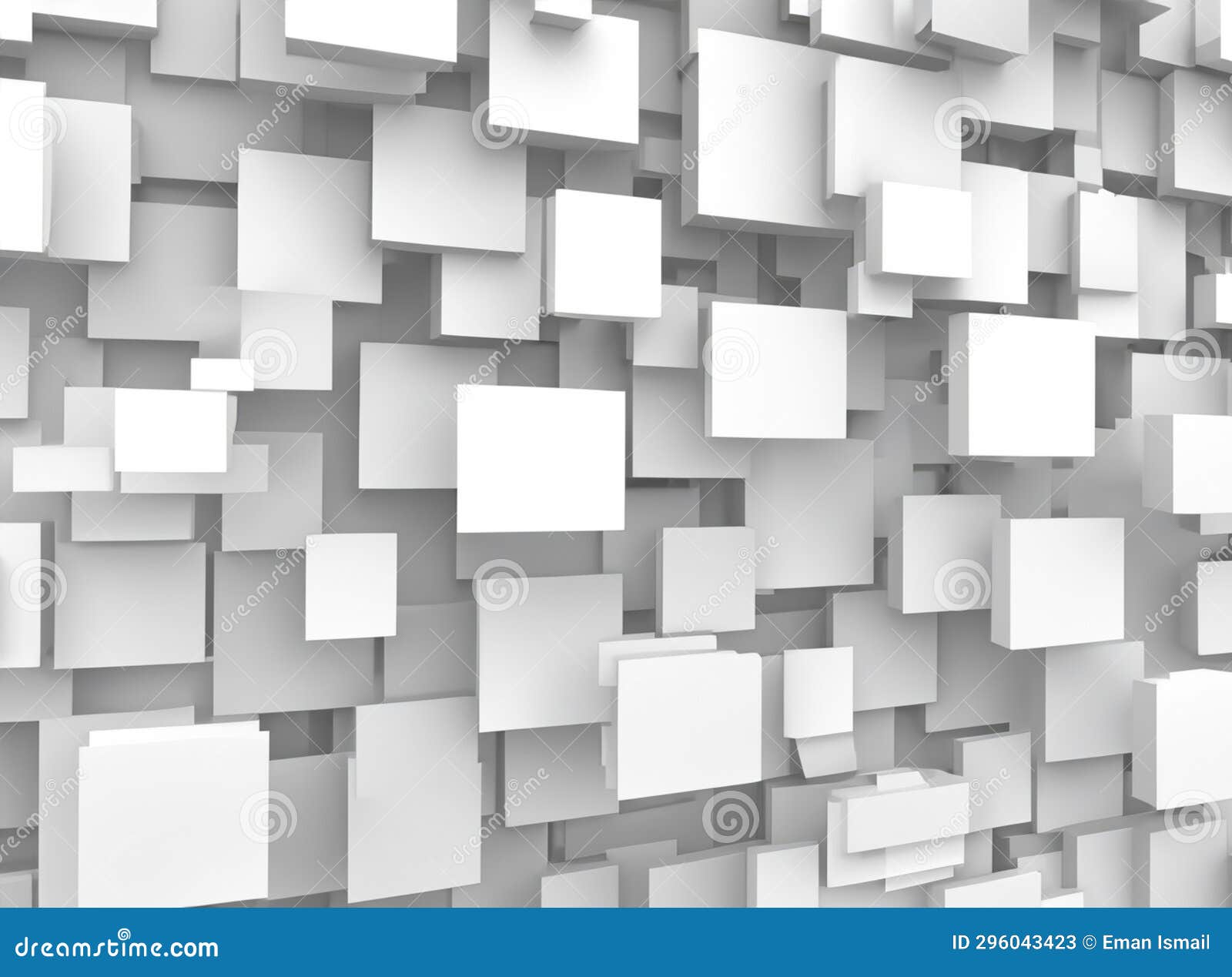 3d Squares Render, Geometric Shapes Abstract Stock Illustration ...