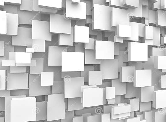 3d Squares Render, Geometric Shapes Abstract Stock Illustration ...