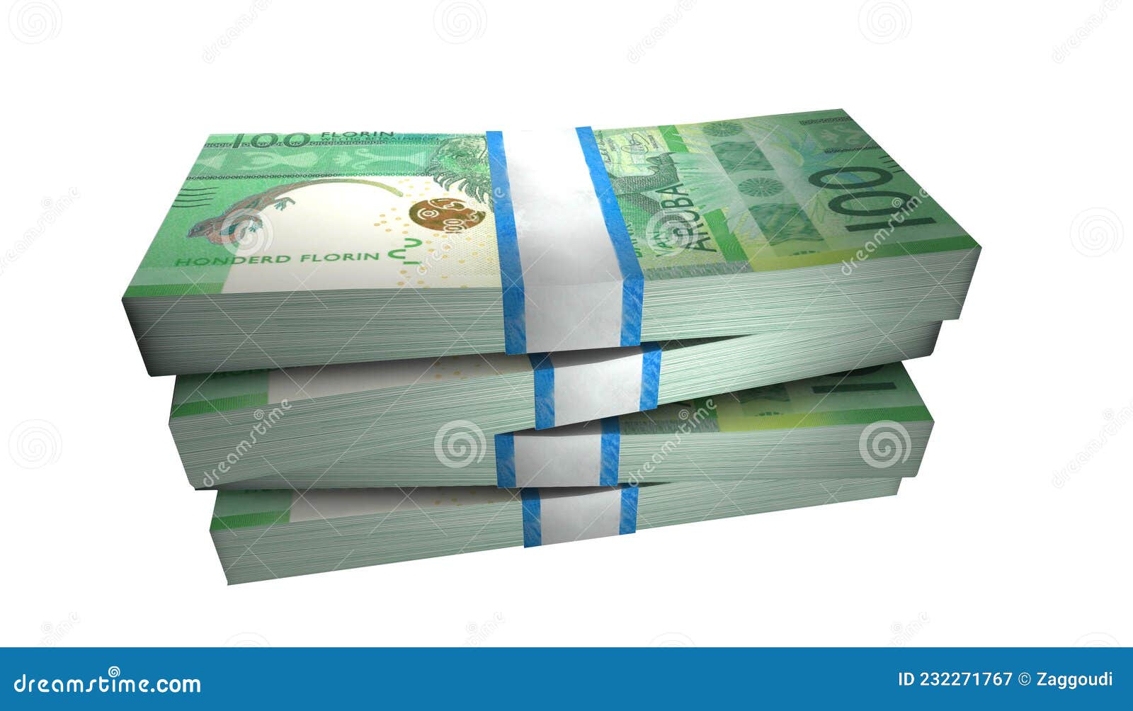 3D Stack Banknote Of 2000 Kyrgyzstan Som Money Stock Illustration ...