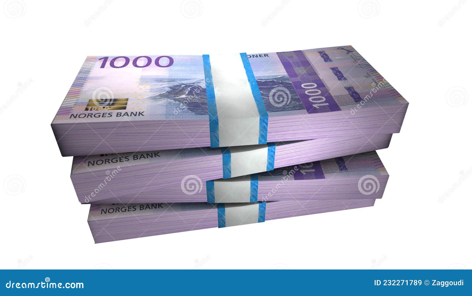 3D Stack Banknote Of 10000 Francs West African CFA Money Royalty-Free ...