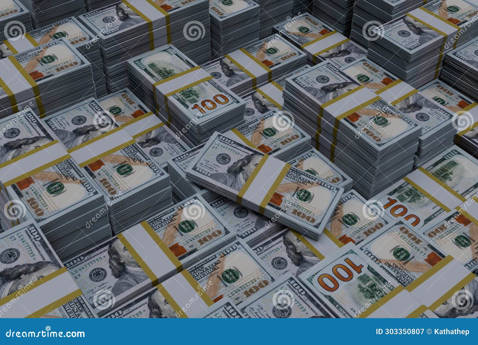 Stack of dollar money stock illustration. Illustration of success ...