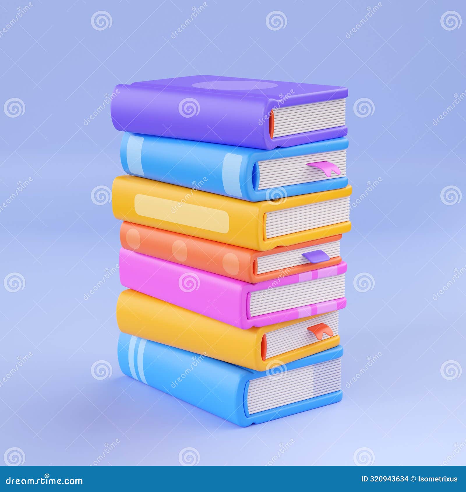 3d Stack School Book Render. Online Library Illustration or Education ...