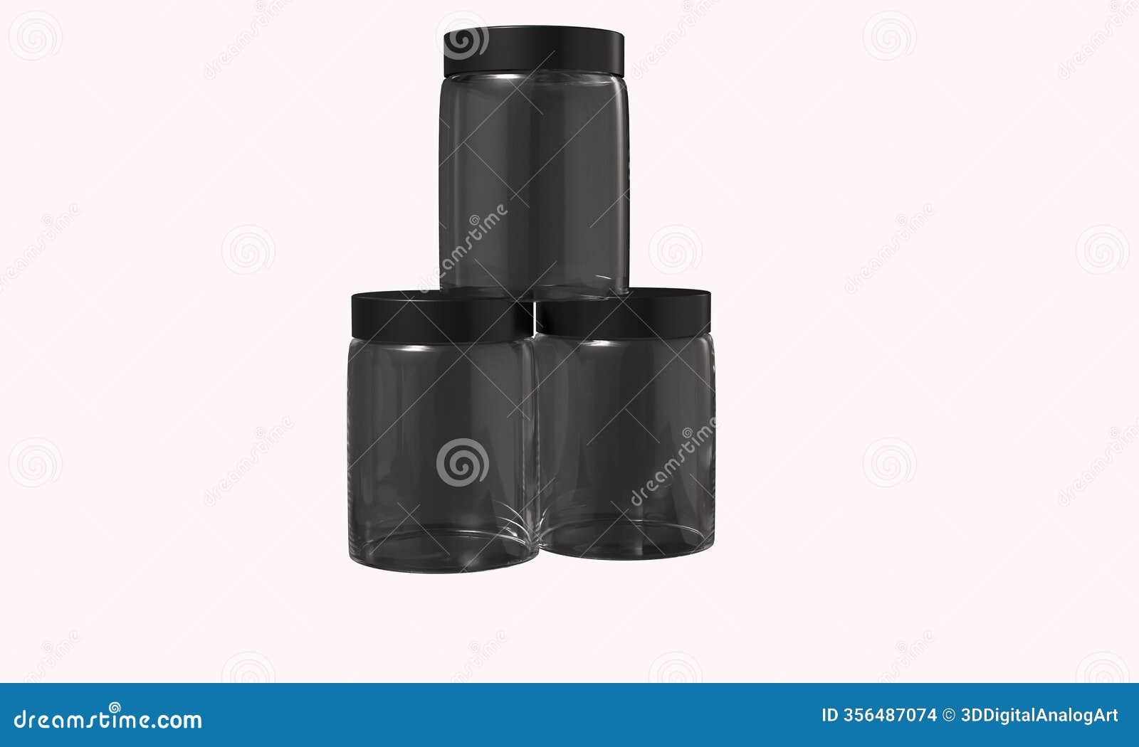 Three Glass Pitchers With Diamond Pattern Royalty-Free Stock ...