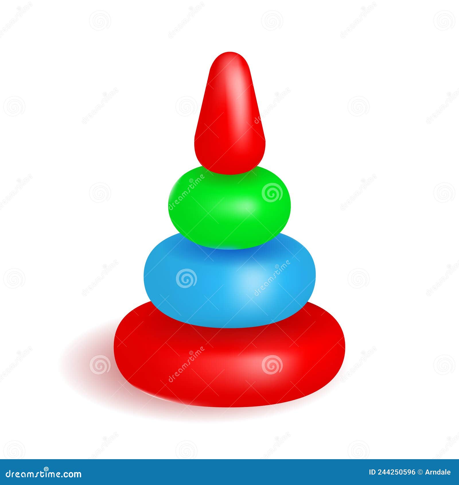 Stacking Rings Tower And Whirligig Toys. Wooden Spinning Top And Toy ...