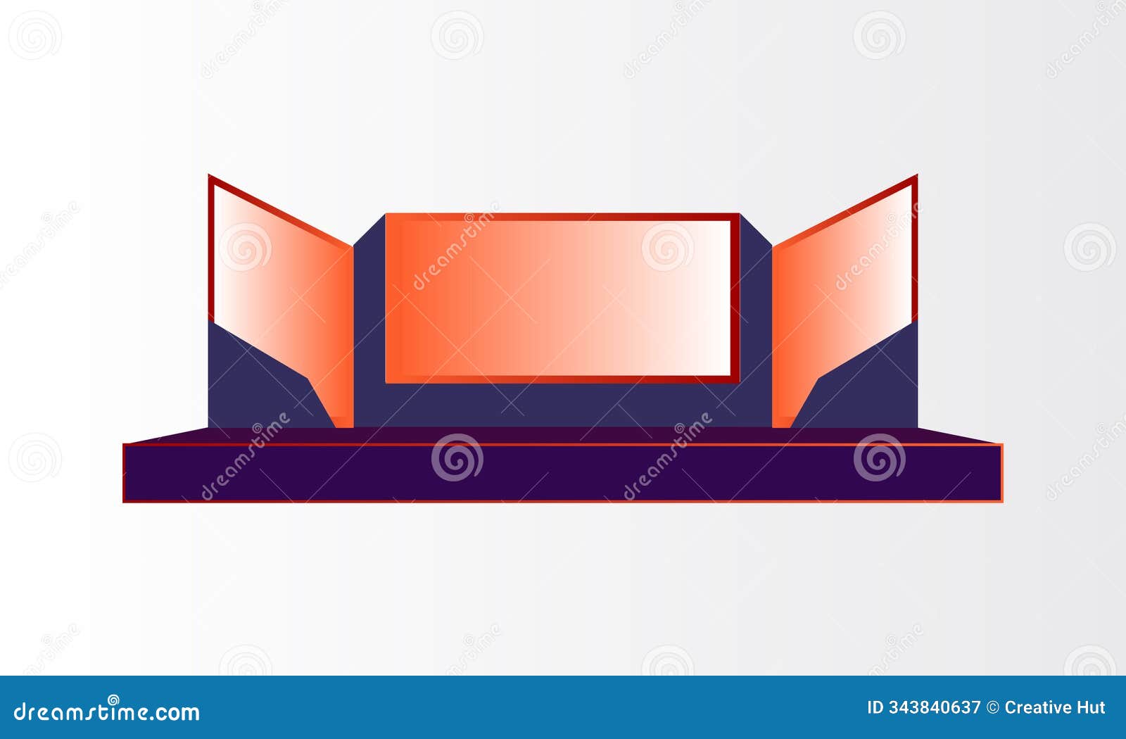 2d stage design for events stock vector. Illustration of office - 343840637