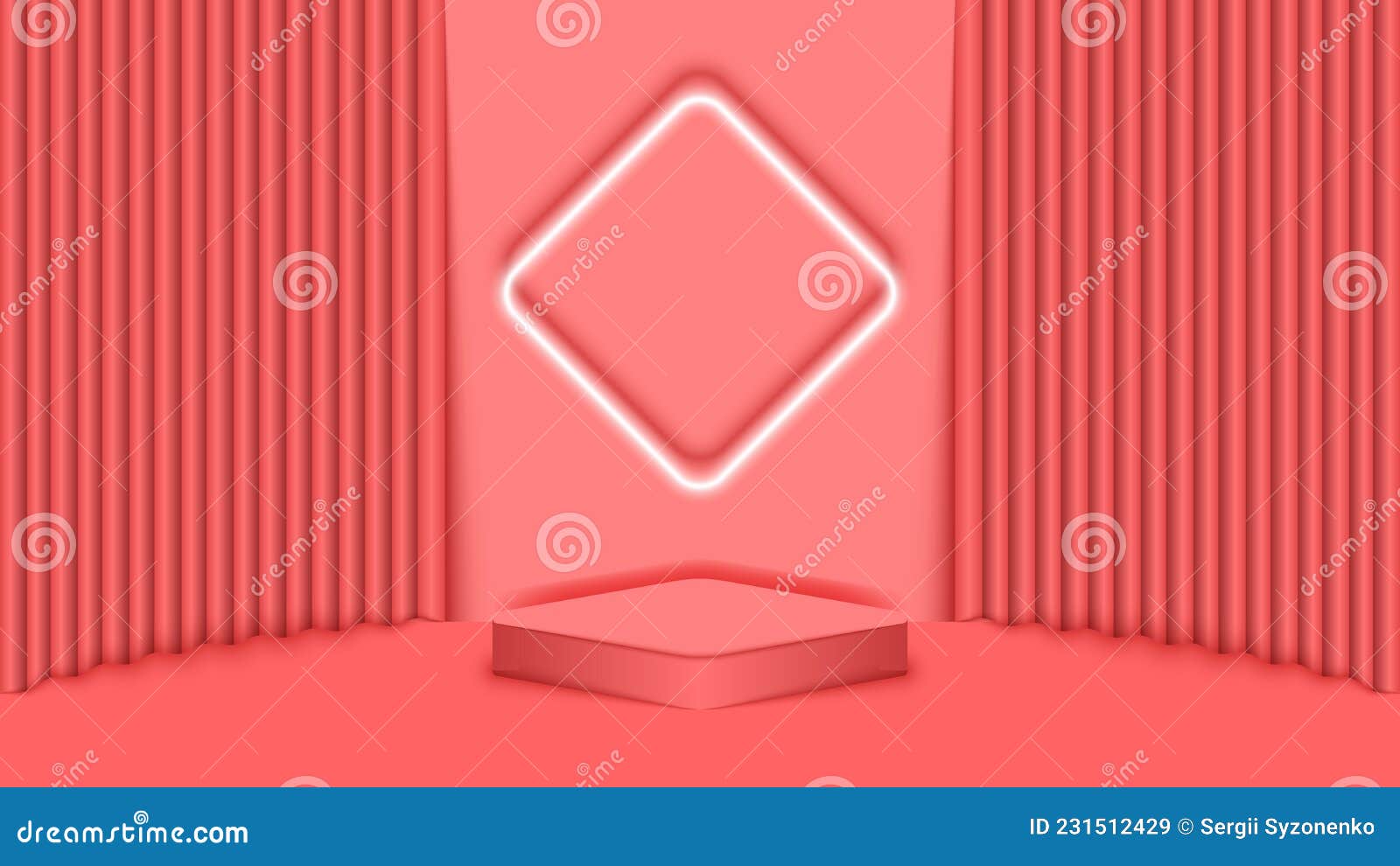 3d Stage for Product Presentations with a Square Platform and Diamond ...