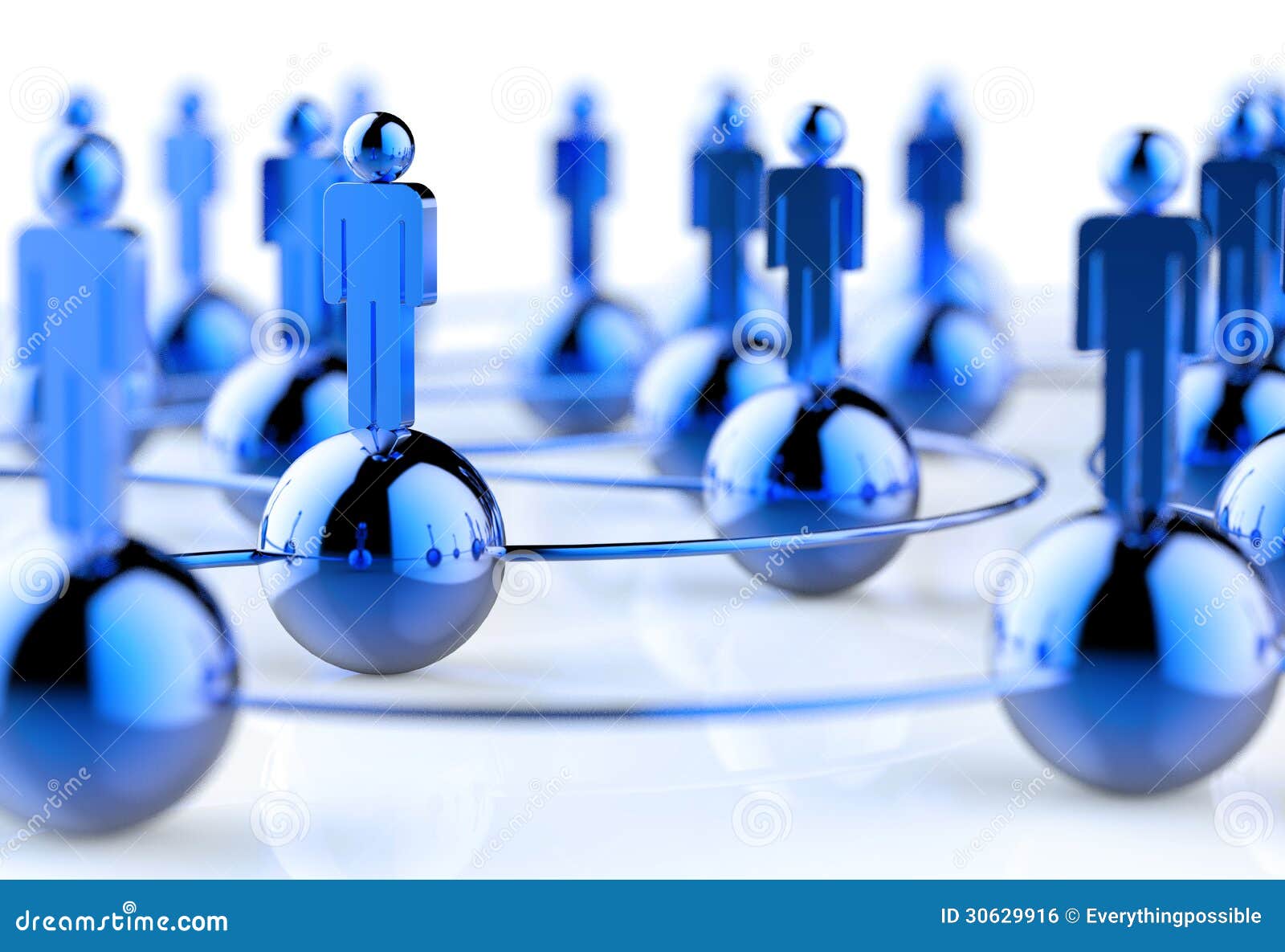 3d Stainless Human Social Network Stock Illustration - Illustration of ...