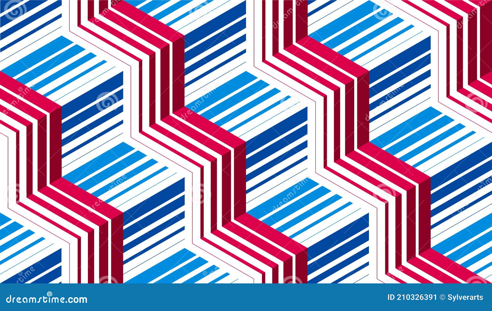 3D Stair Minimal Lined Seamless Pattern. Stock Vector - Illustration of ...