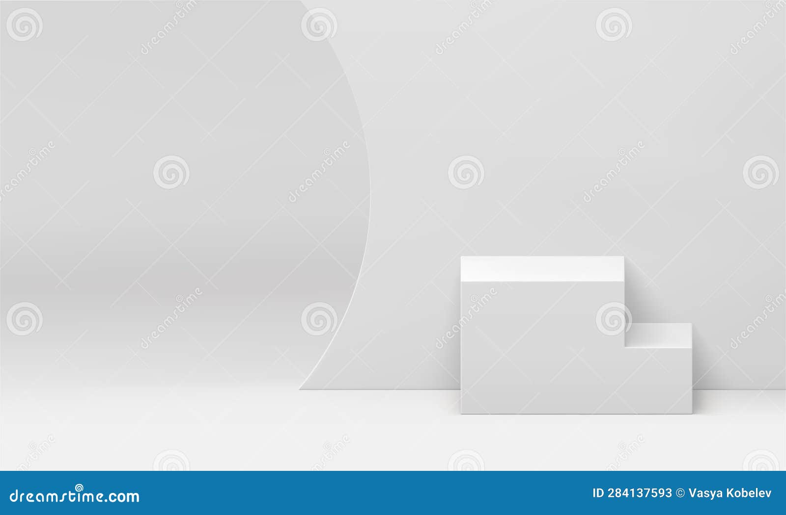 3d Staircase Level Step Pedestal Basic Foundation Geometric Structure ...