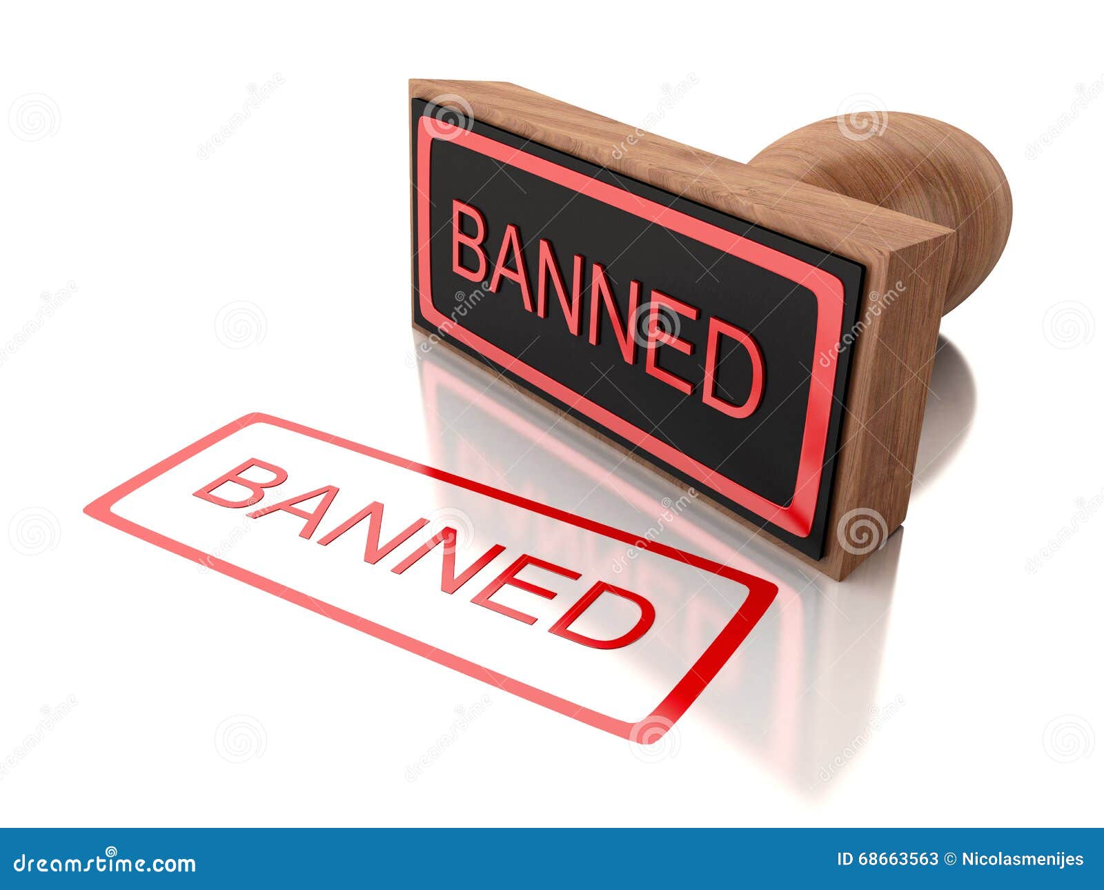 3D Stamp Banned Stock Image | CartoonDealer.com #68663563
