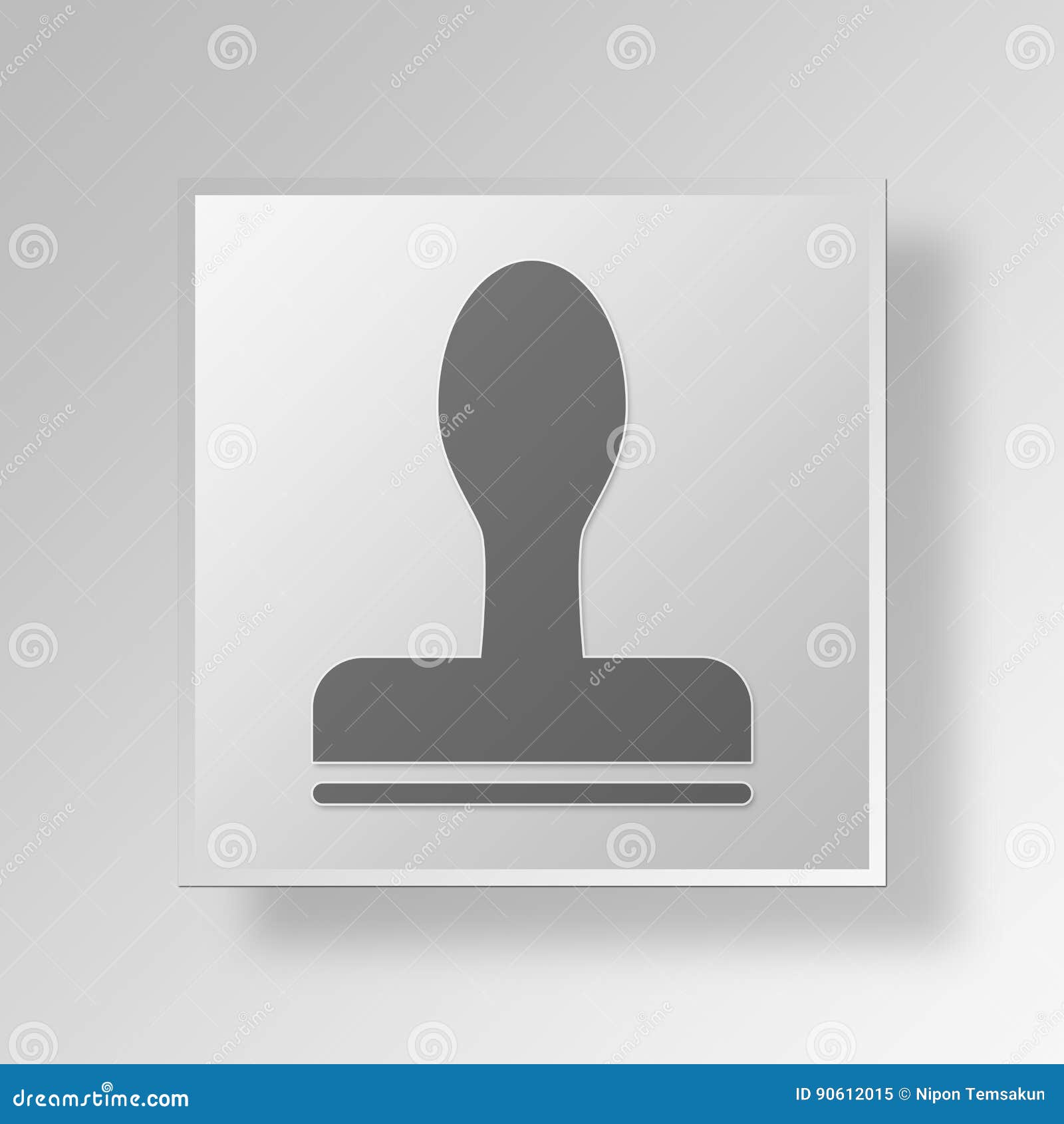 3D Stamp Icon Business Concept Stock Illustration - Illustration of ...