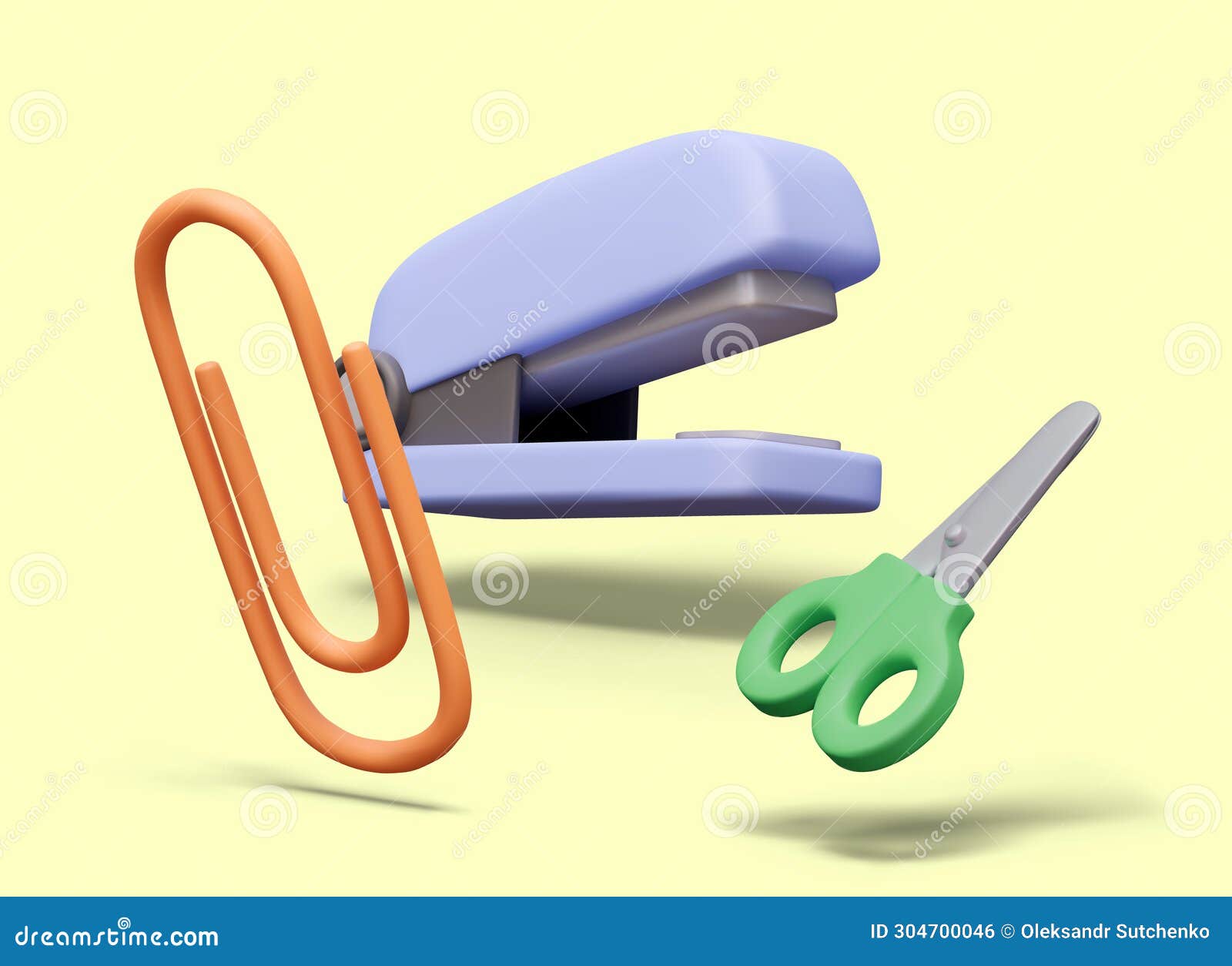 Stapler For Paper. Office Plastic Tool For Stapling. School Stationery ...