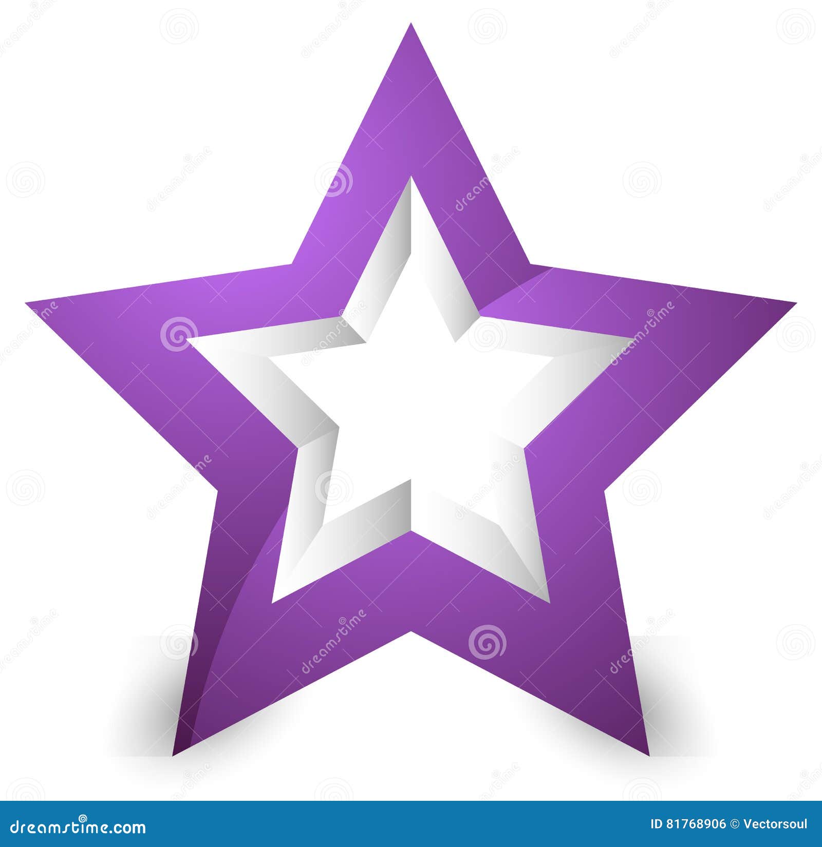 3d Star Icon / Element on White with Shadow Stock Vector - Illustration ...