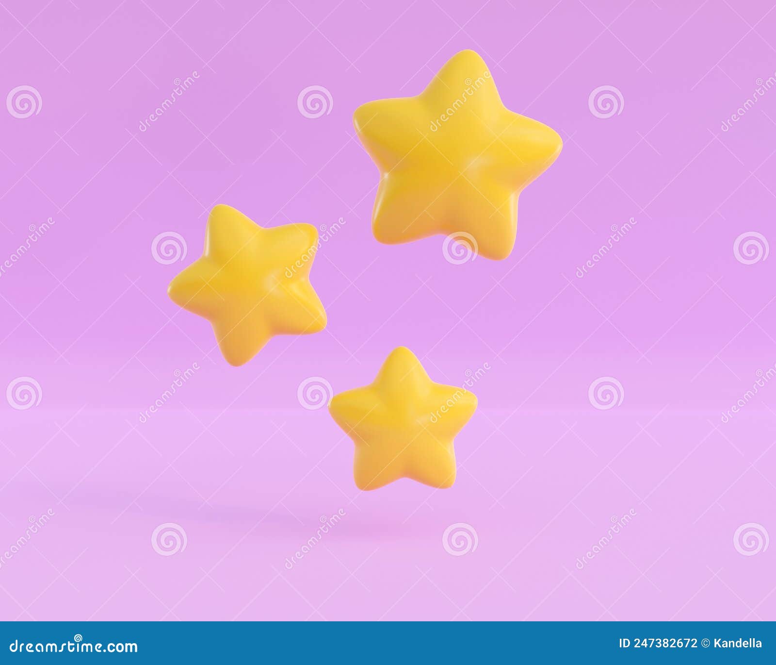 3d Star in Realistic Cartoon Style Stock Illustration - Illustration of ...