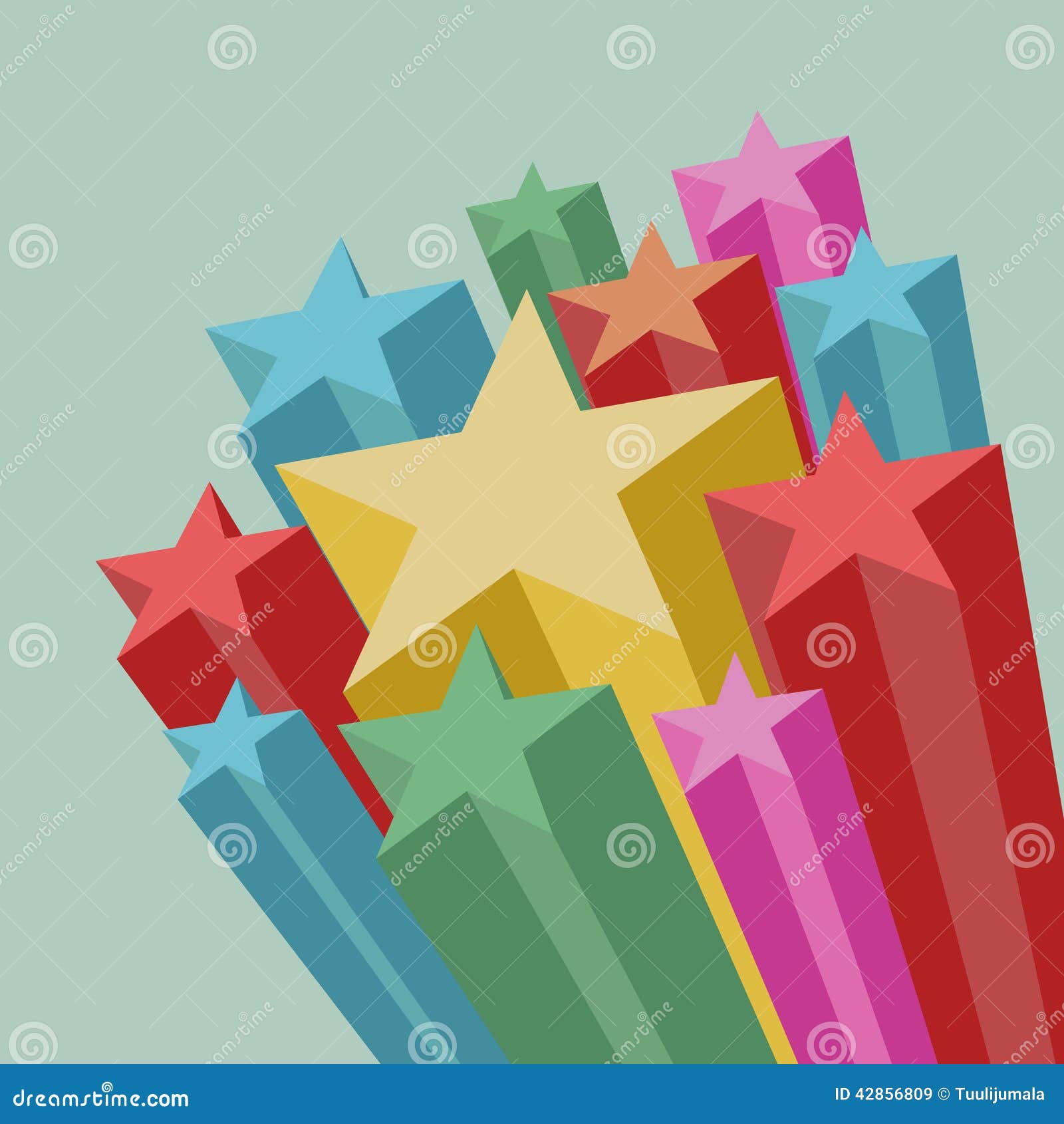 3D stars stock vector. Illustration of backdrop, light - 42856809
