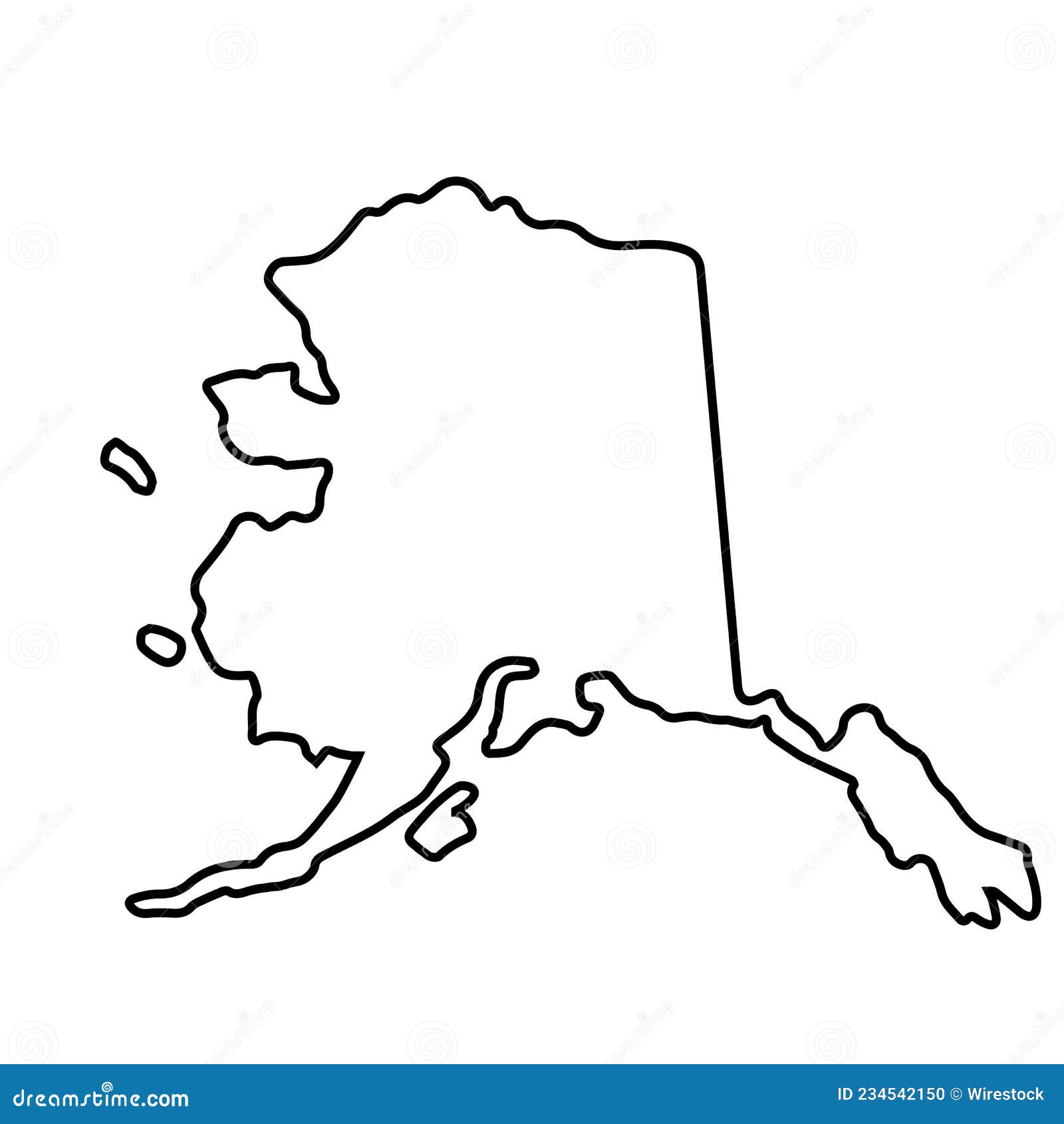 Alaska Outline Map Stock Photo | CartoonDealer.com #130697274