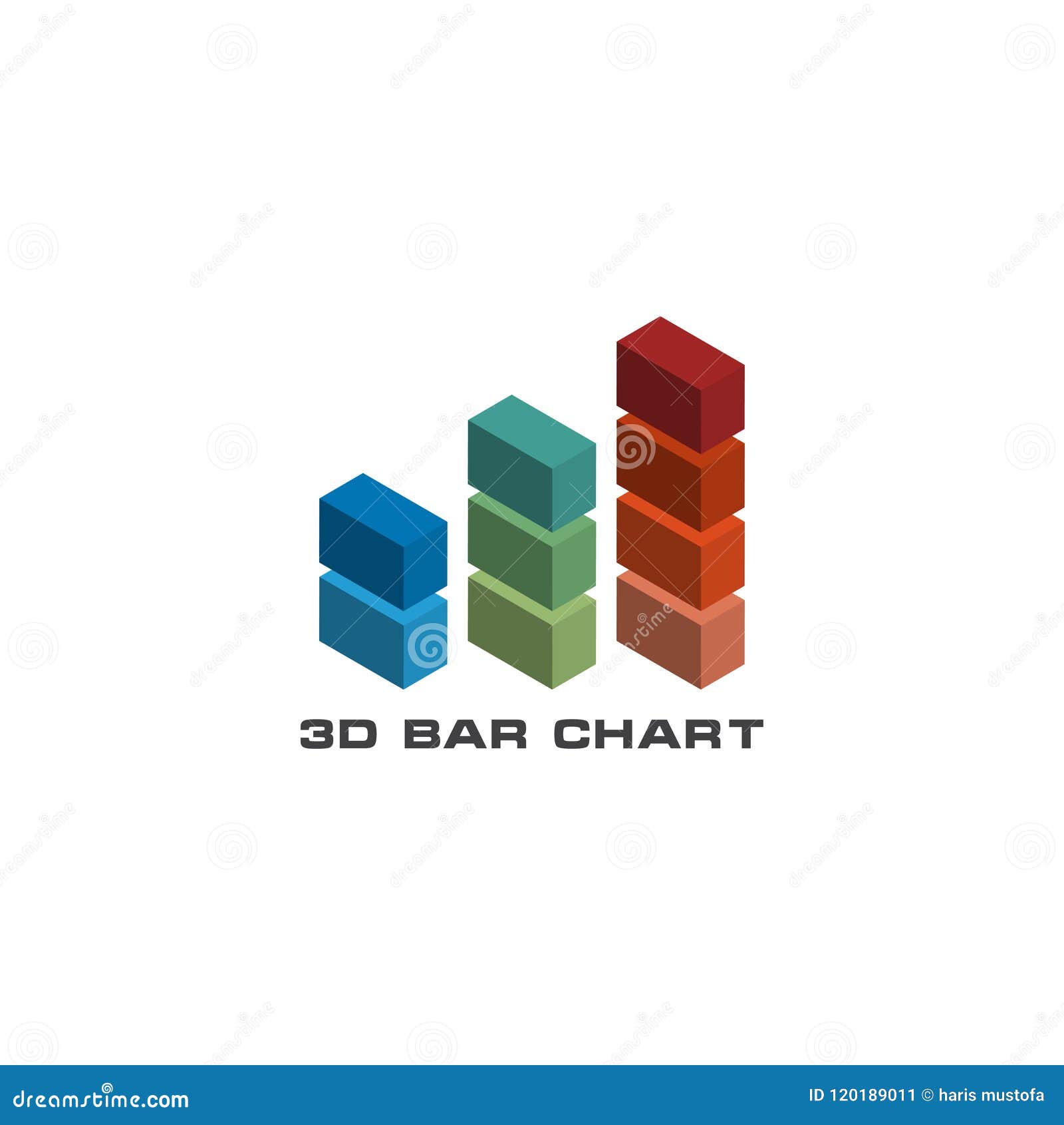 3d statistic chart graphic stock vector. Illustration of technology ...
