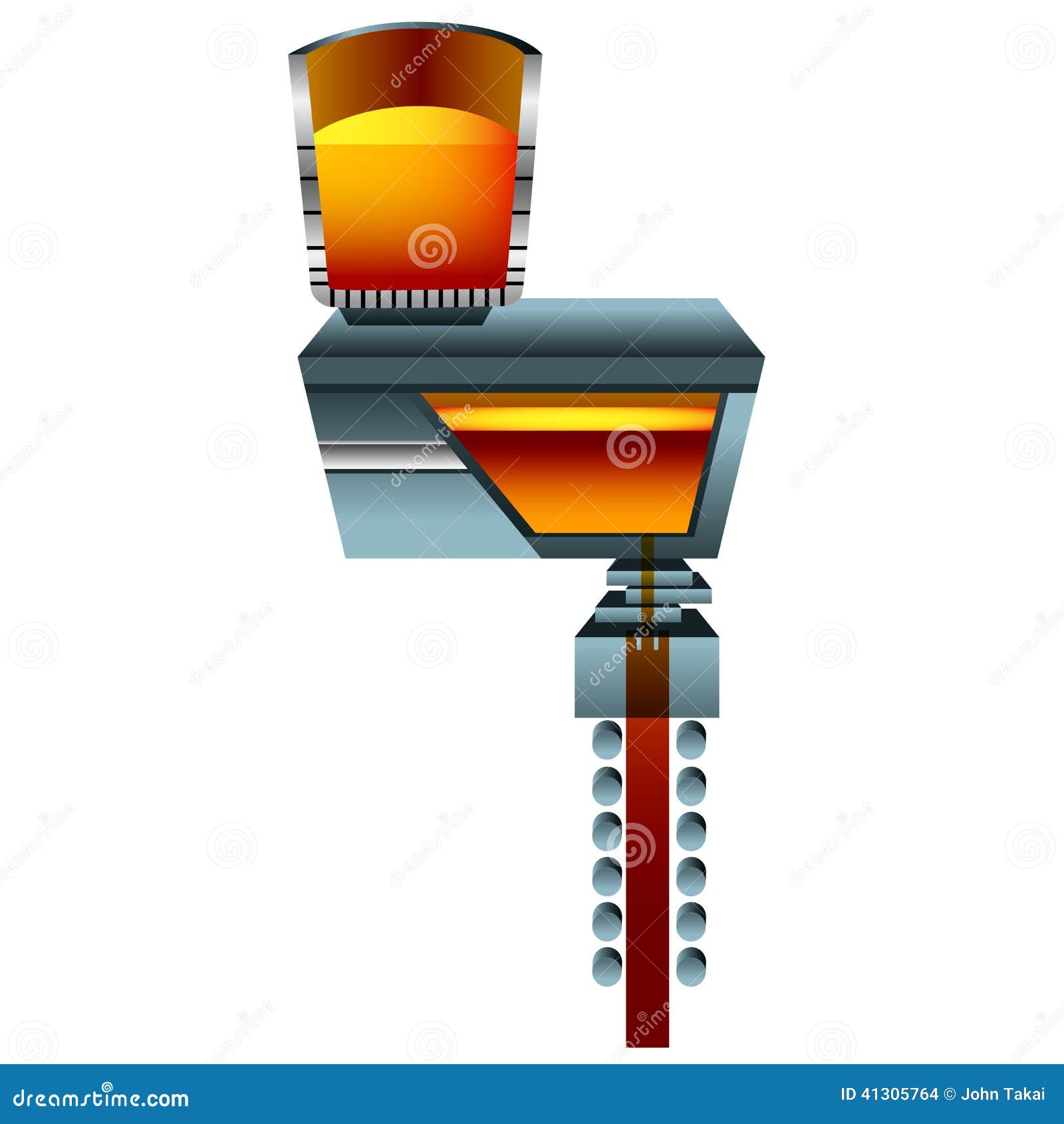 3d Steel Casting stock vector. Illustration of lava, white - 41305764