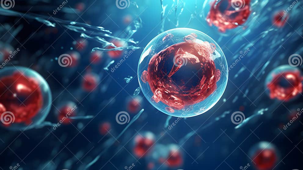 3d Stem Cell Science Background Stock Photo - Image of nerve, cytoplasm ...