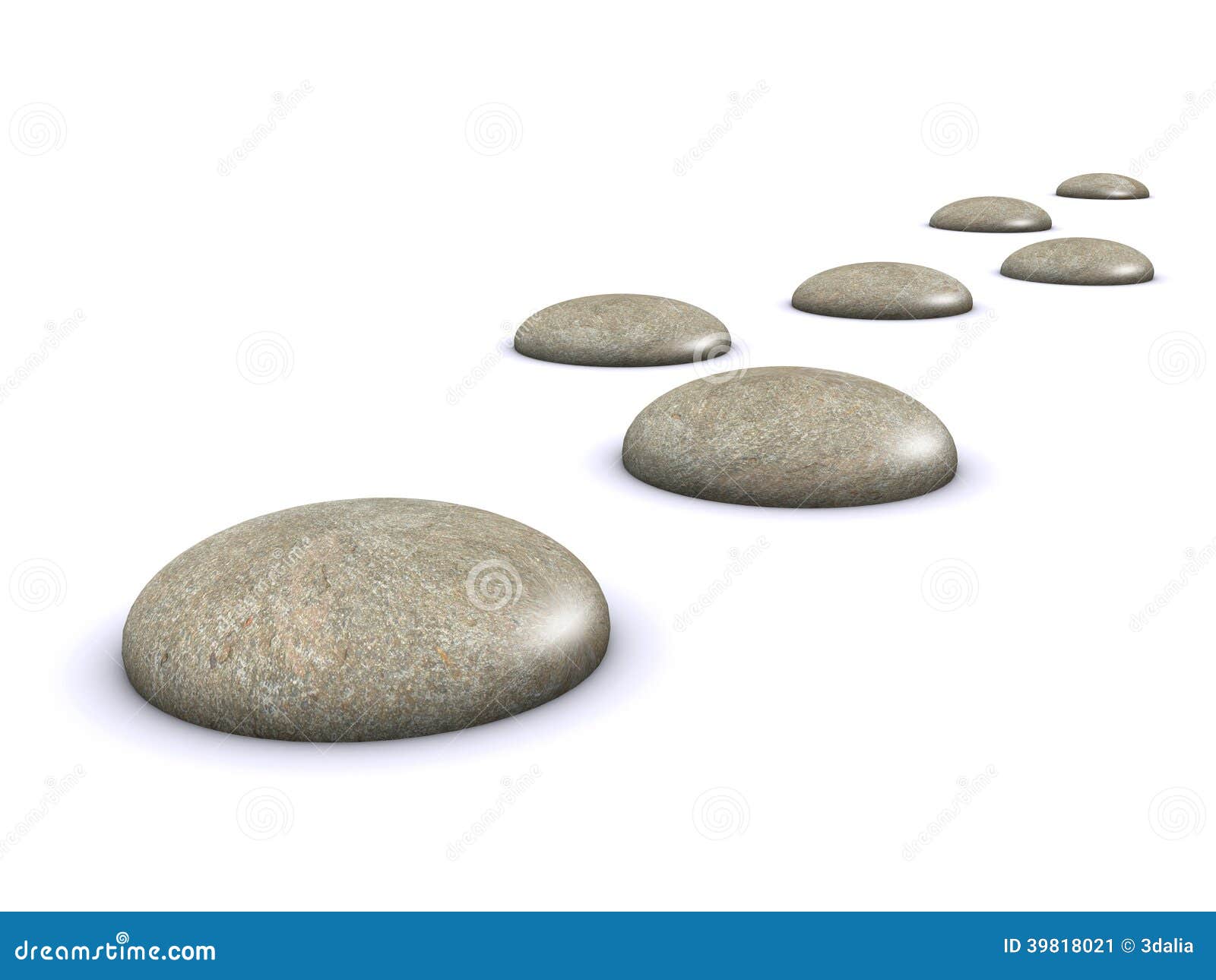 3d Stepping stones stock illustration. Illustration of tranquil - 39818021