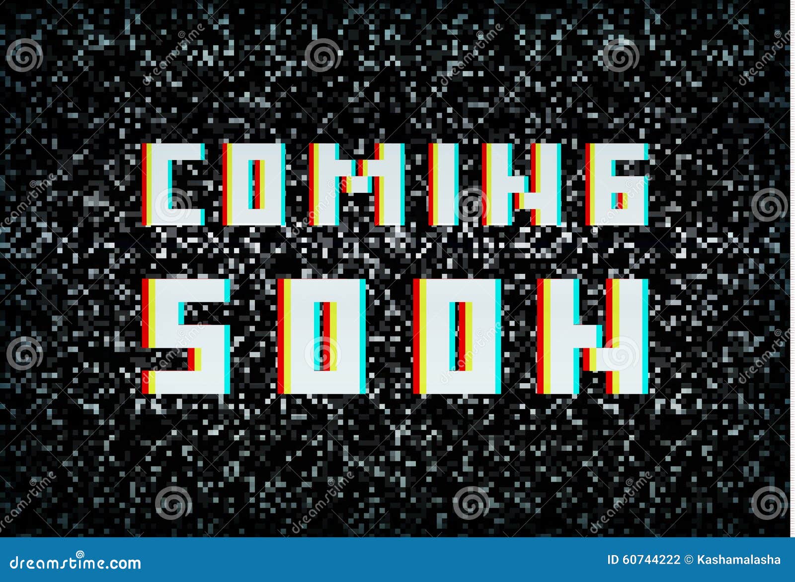 3D Stereo Effect Coming Soon Text Stock Vector - Illustration of blur ...