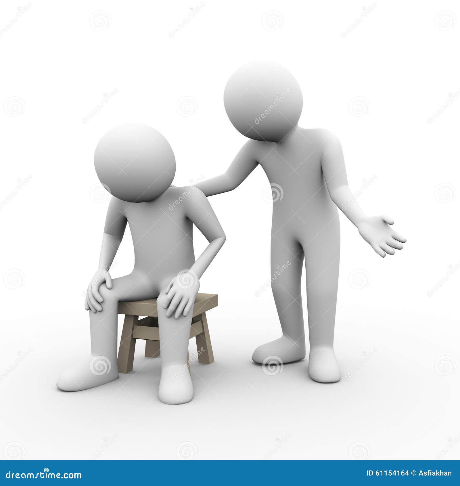 3d Steun Van De De Droefheids Morele Hulp Van De Mensenvriendschap ...