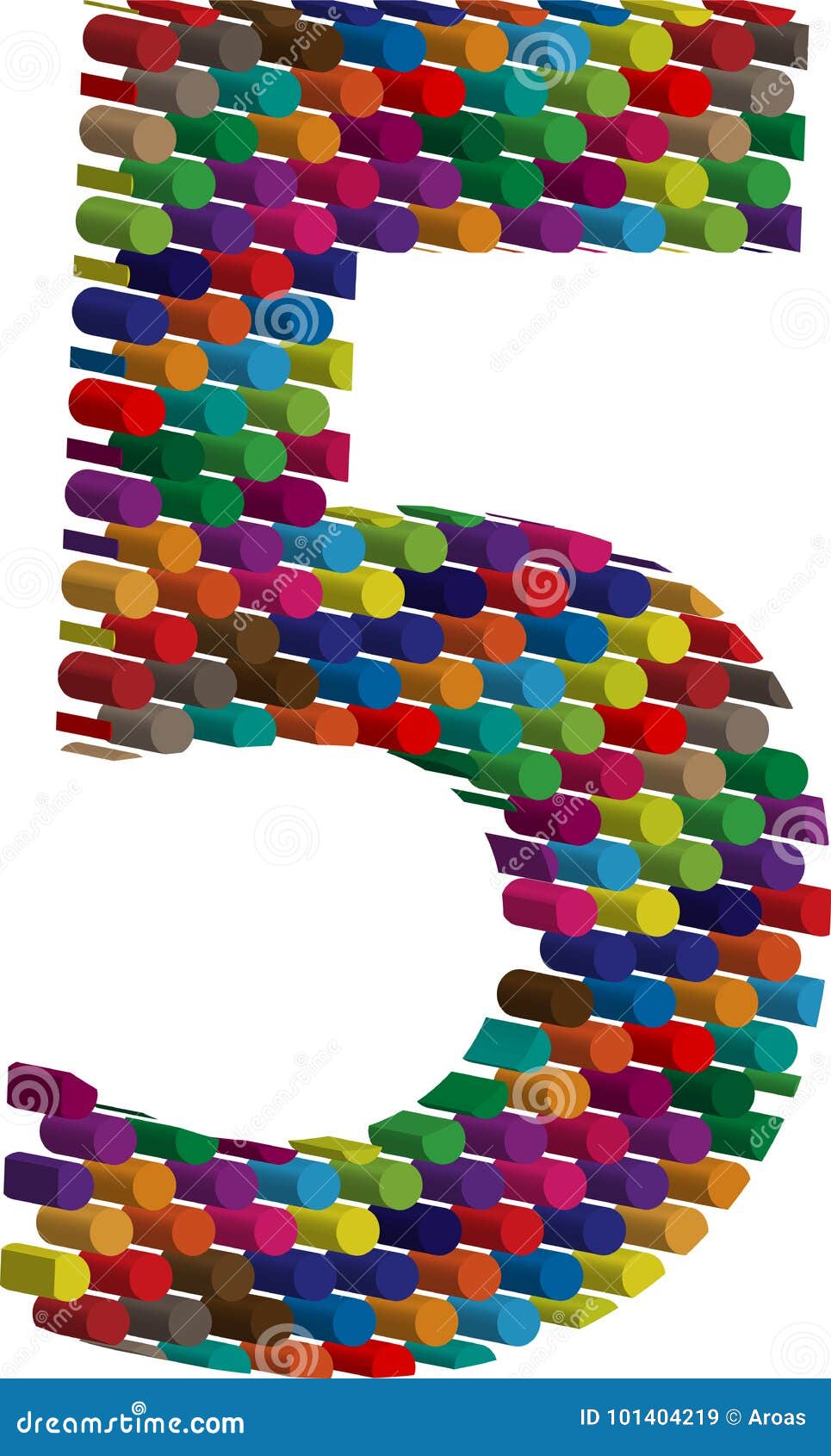 3d stilsort nummer 5 vektor illustrationer. Illustration av garnering ...