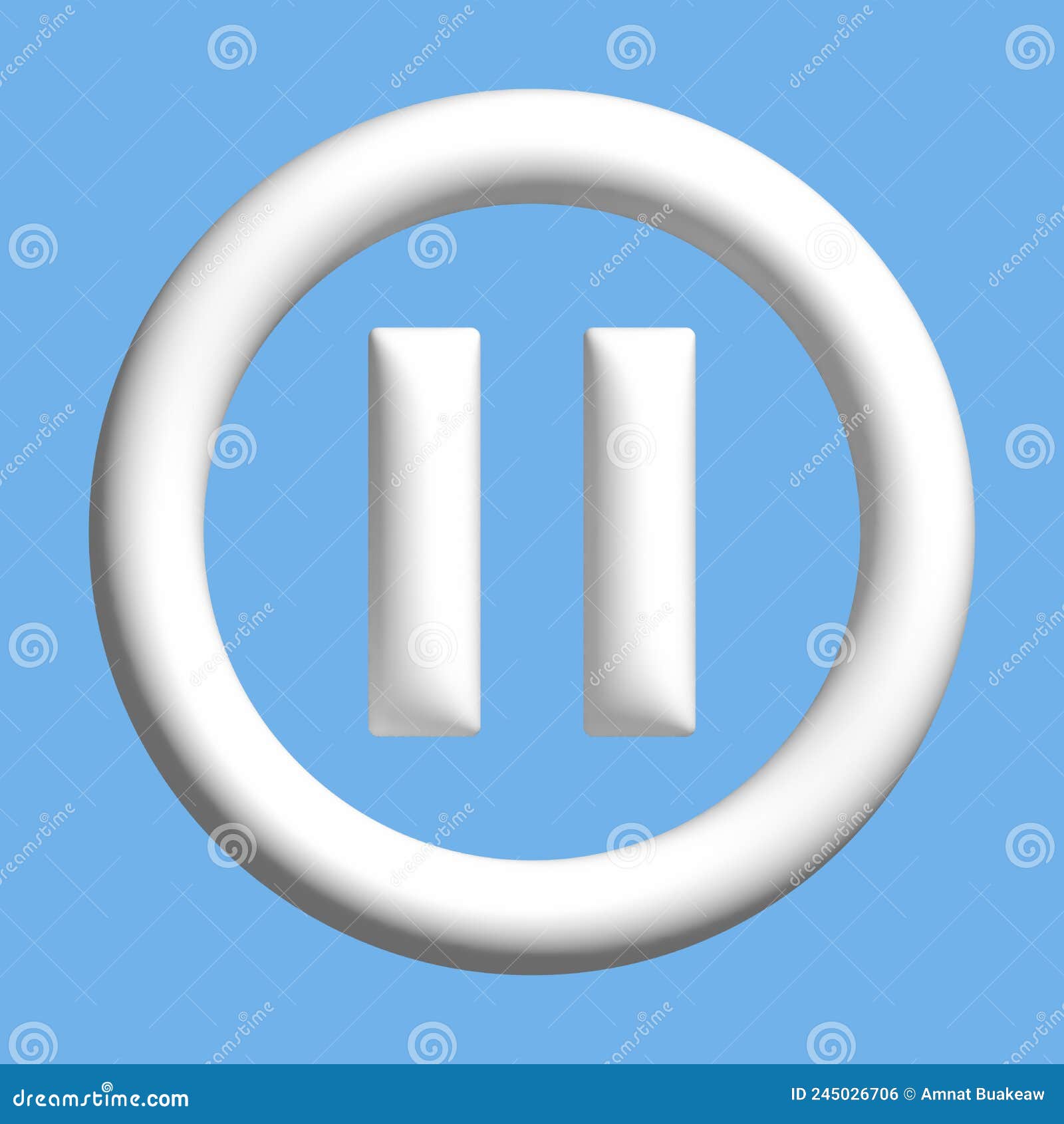 3D Stop Buttons, 3d Pause Symbol Stock Illustration - Illustration of ...
