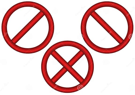 3d Stop Signs of Different Kinds Isolated on White Background. Stock ...