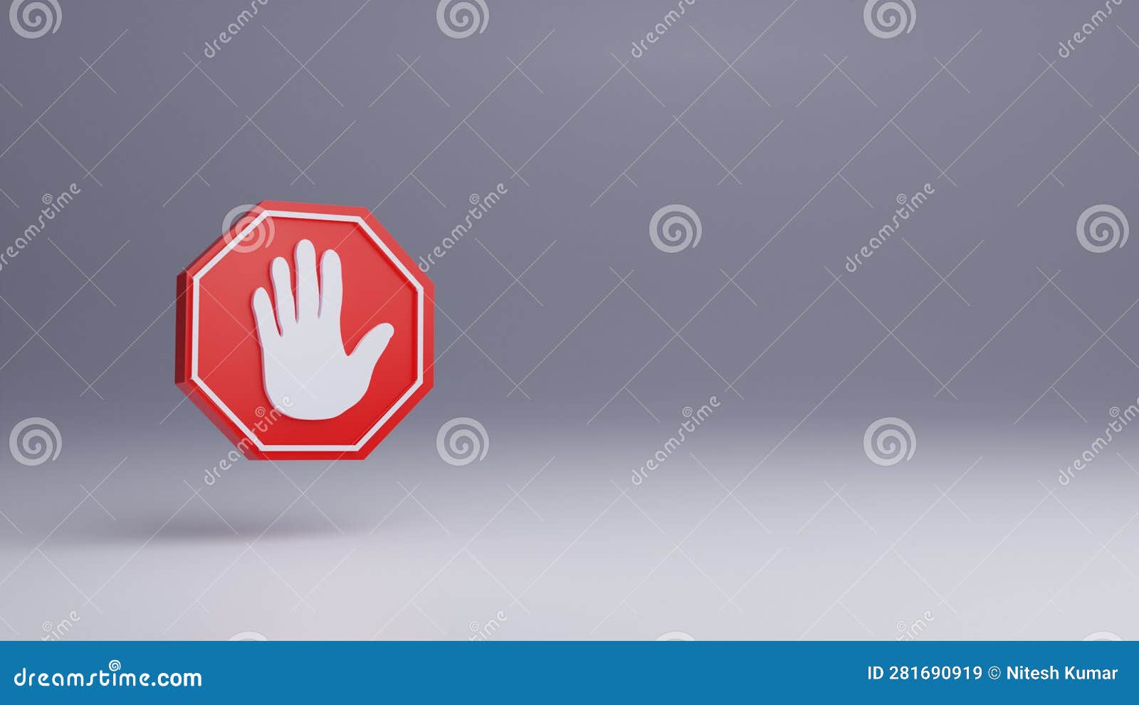3d Stop Sing Symbol Illustration, Isolated Stop Sing Boar 3d ...