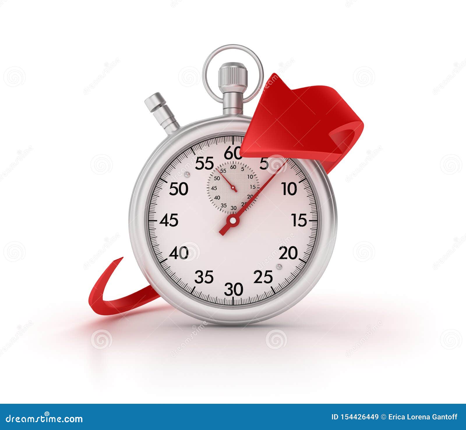 3D Stopwatch with Arrow stock illustration. Illustration of stopwatch ...