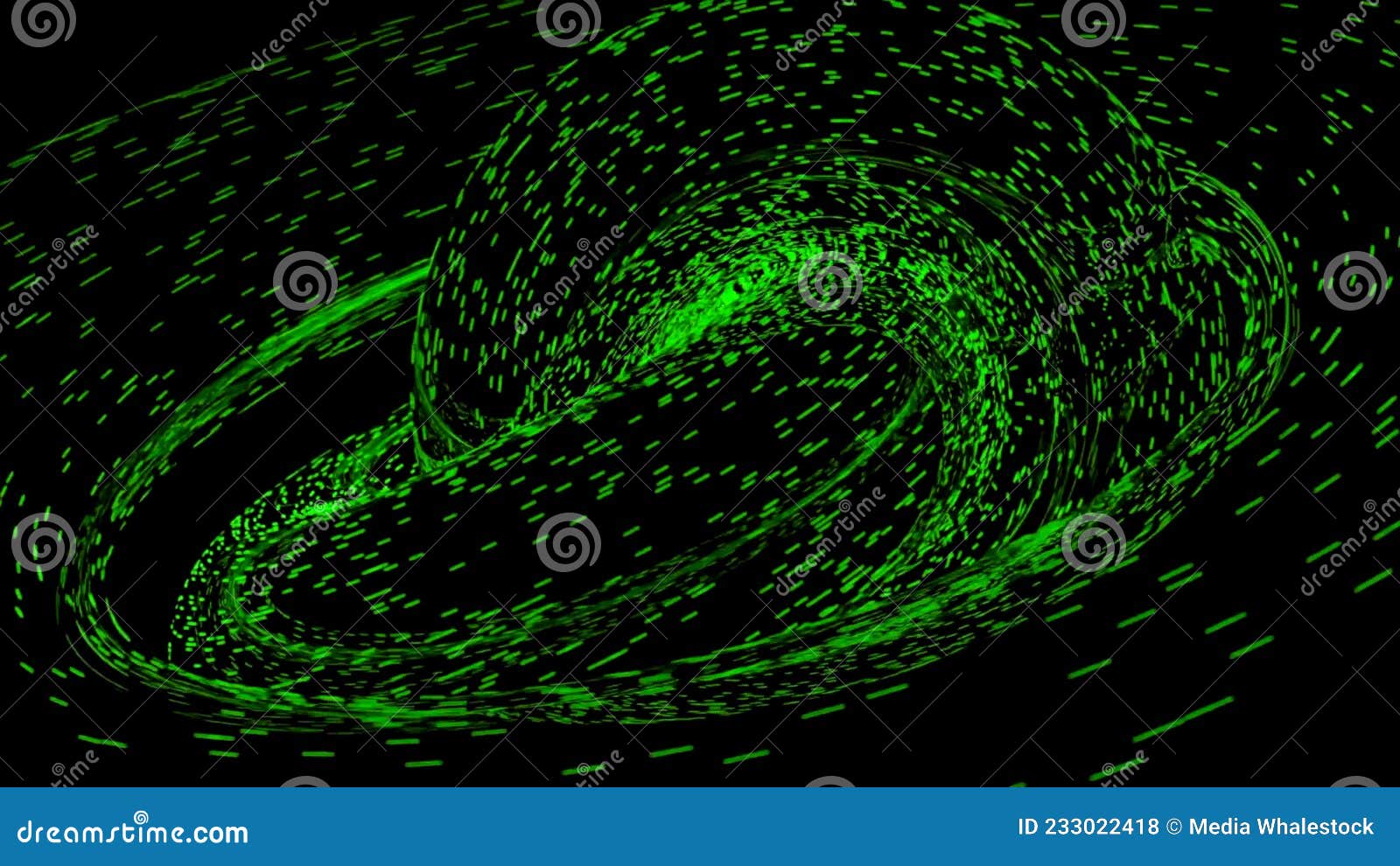 3D Stream of Particles Rotating in Spiral. Design. Colored Particles ...