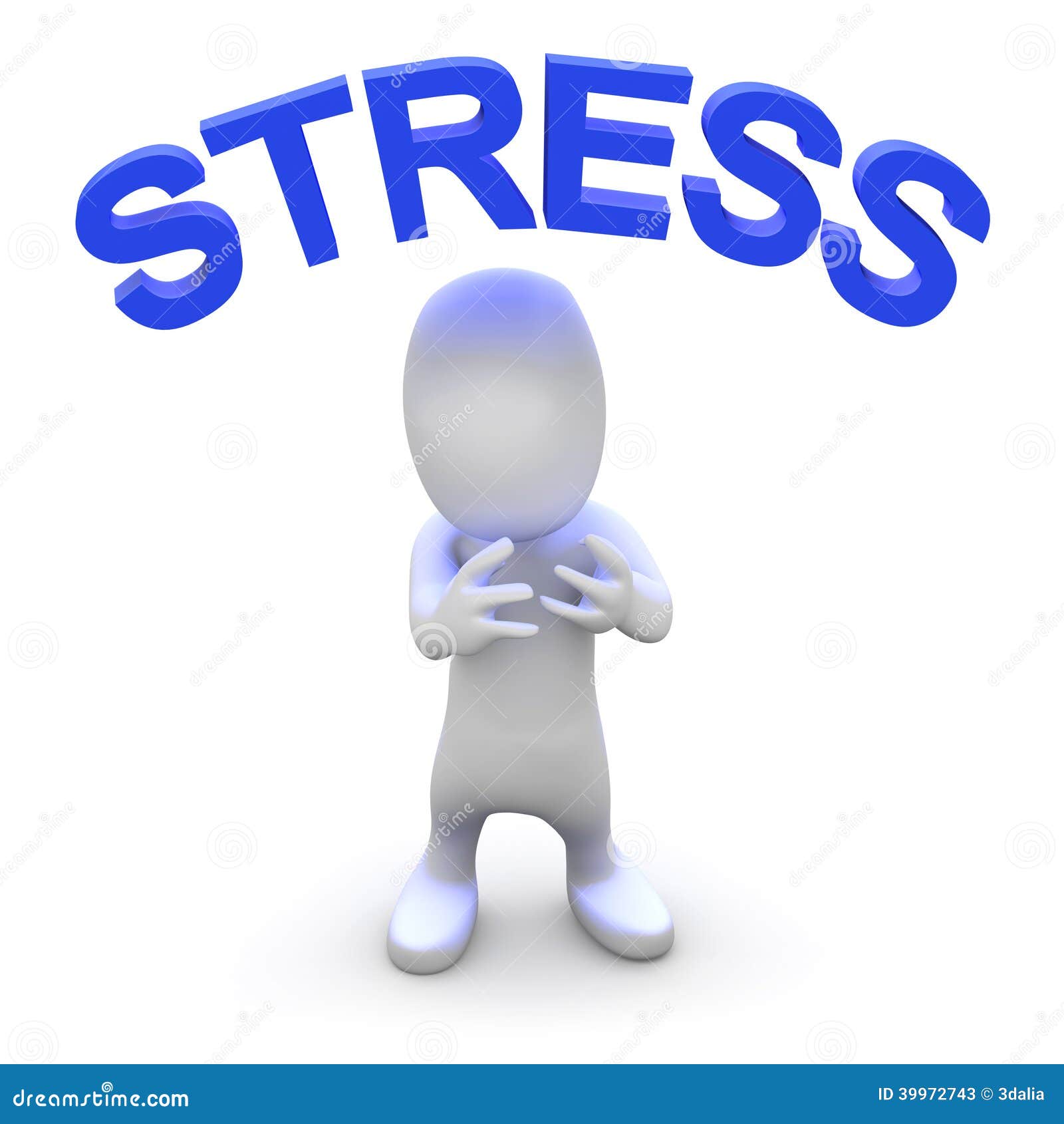 3d Stressed man stock illustration. Illustration of mental - 39972743