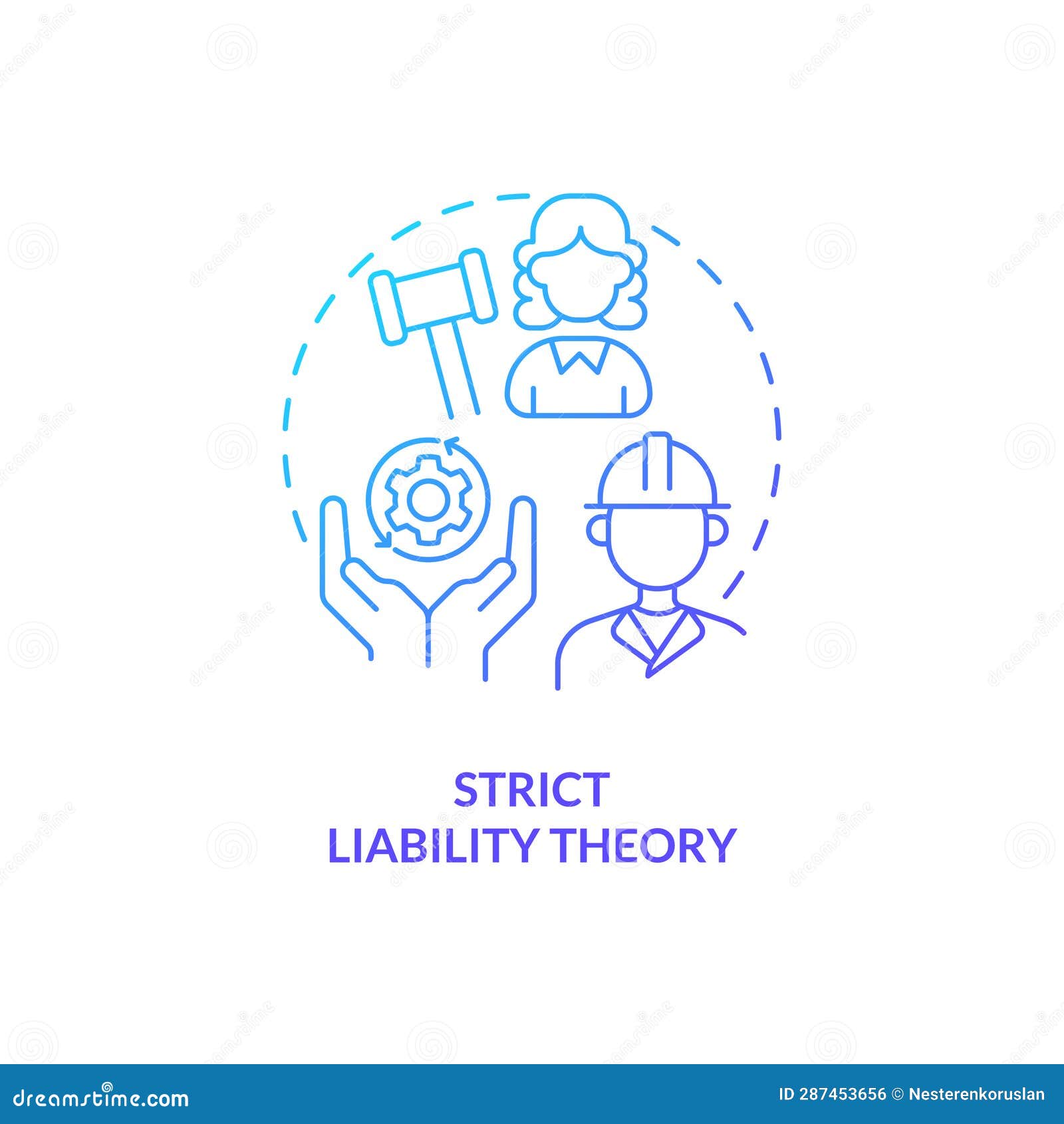 2D Strict Liability Theory Gradient Icon Concept Stock Vector ...