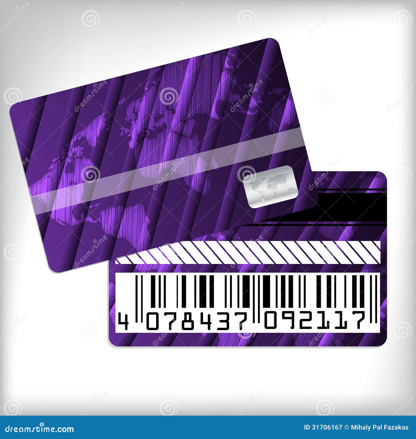 Loyalty Card Design With Blue Ribbon Vector Illustration ...