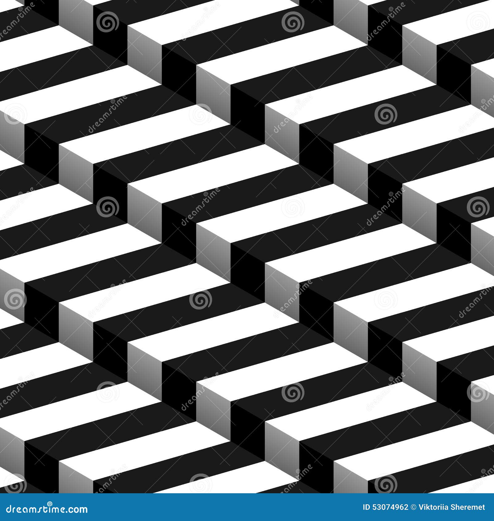3d Striped Vector Seamless Pattern Stock Vector - Illustration of ...