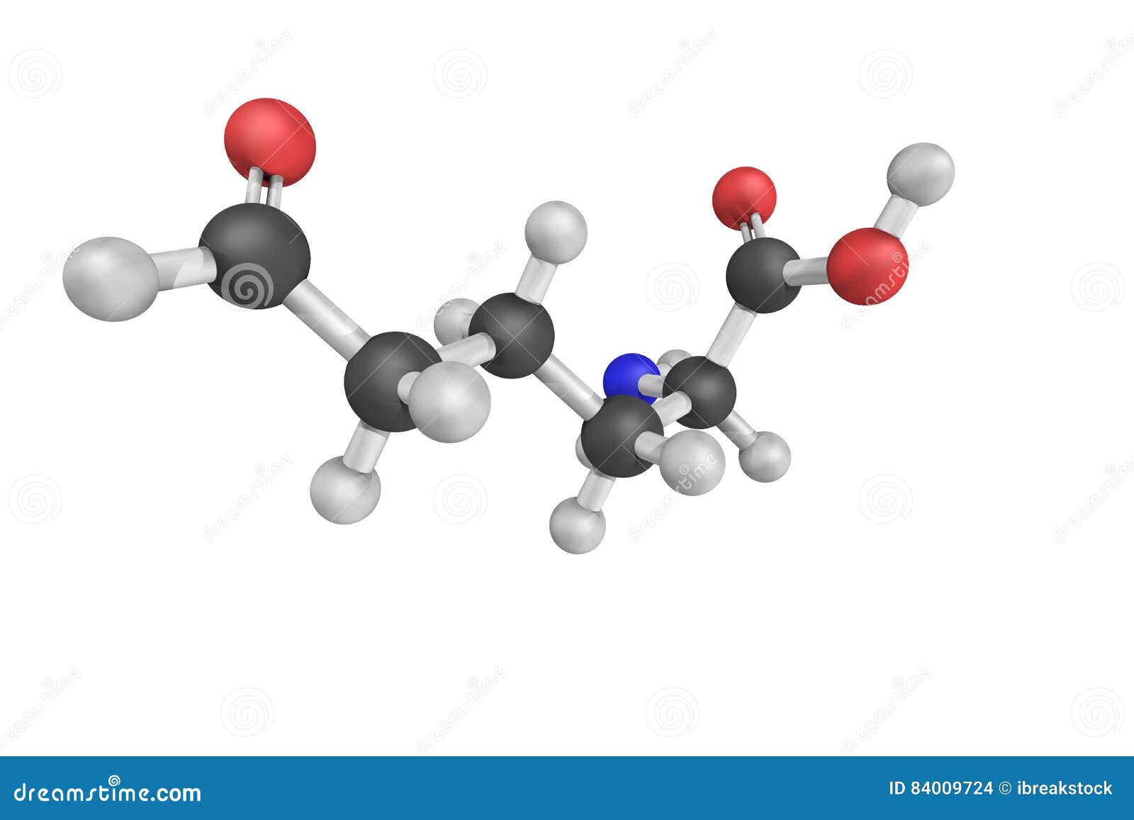 3d Structure of Allysine, a Derivative of Lysine, Used in the Pr Stock ...