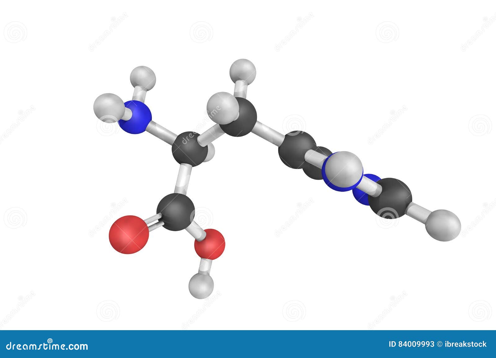 3d Structure Of Histidine Used In The Biosynthesis Of Proteins Stock Image Image Of Proteins