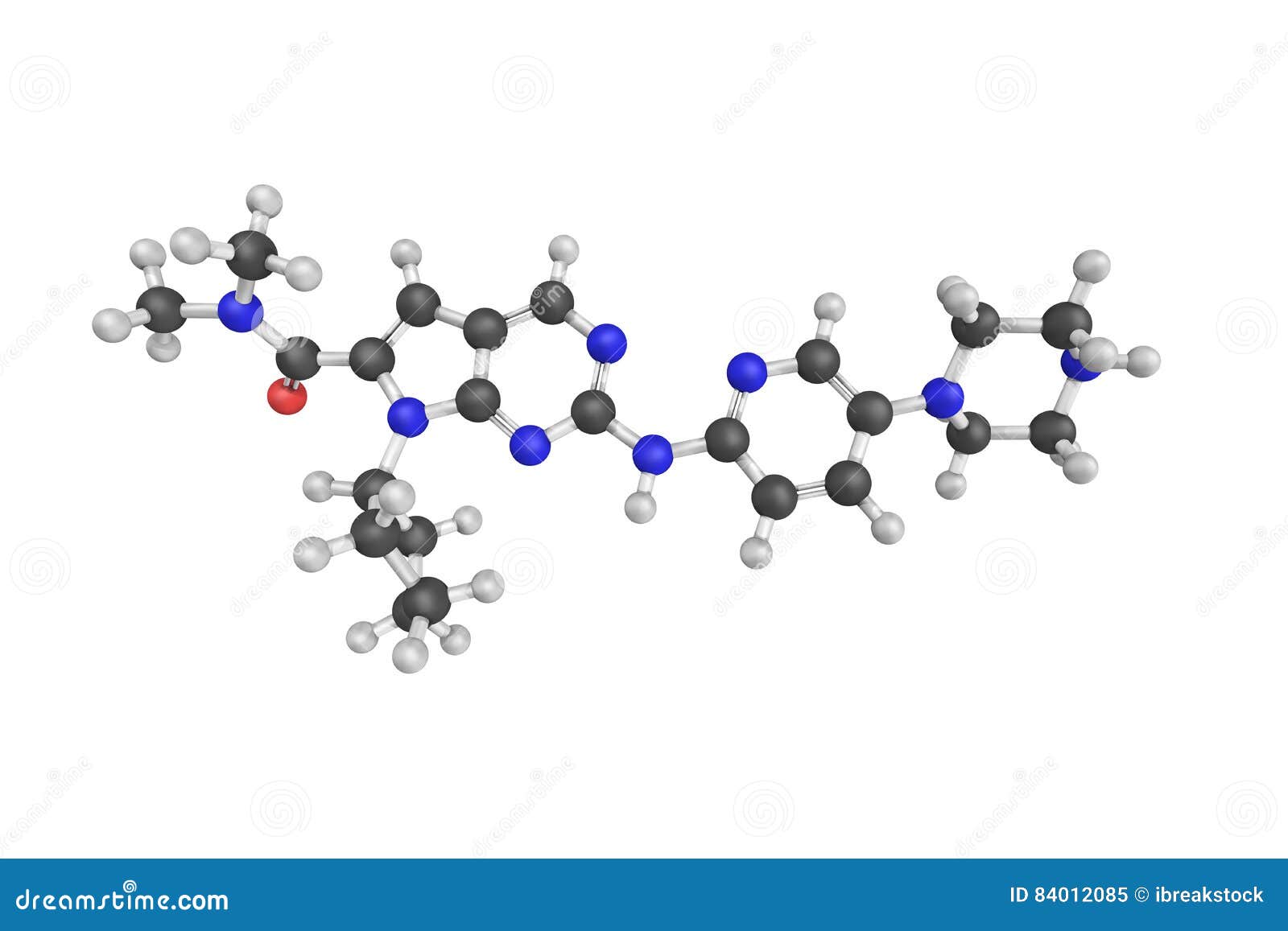 3d Structure of Ribociclib, a Drug that is an Inhibitor of Cyclin D1 ...
