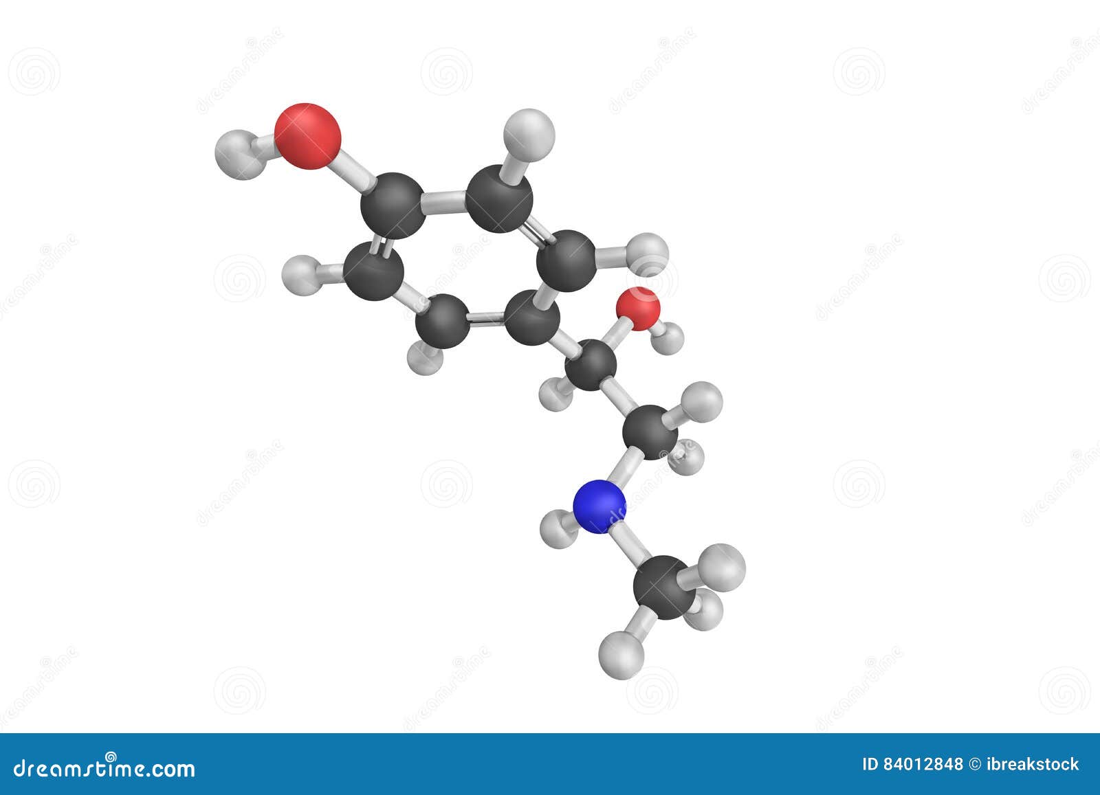 3d Structure of Synephrine, an Alkaloid, Occurring Naturally in Stock ...