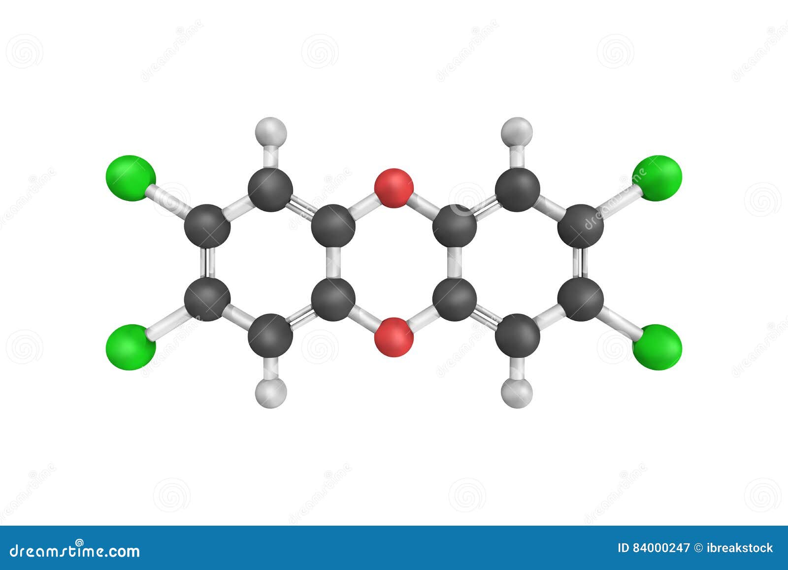 3d Structure of TCDD, a Polychlorinated Dibenzo-p-dioxin Stock ...