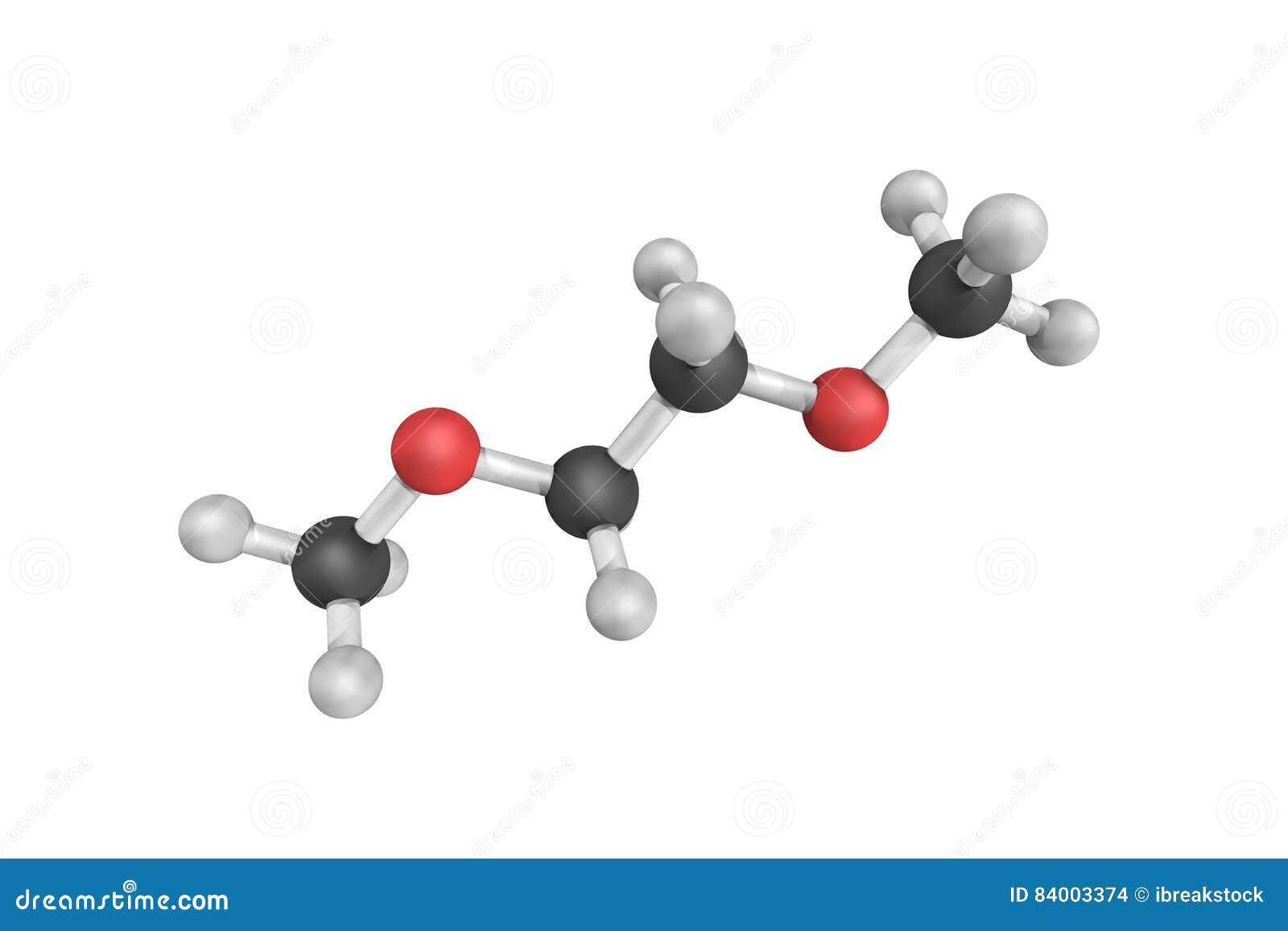 3d Structuur Van Dimethyl Ether DME, Als Methoxymetha Ook Wordt Bekend ...