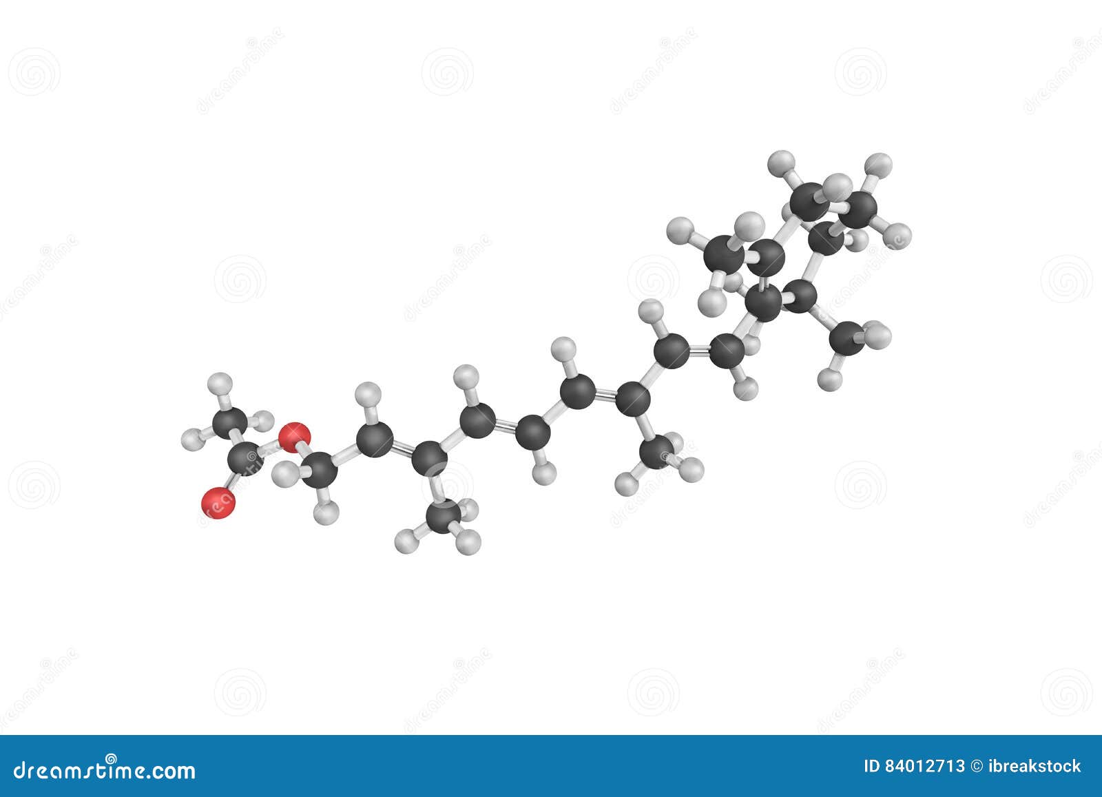 3d Structuur Van Retinyl-acetaat (retinol Acetaat, Vitamine a Acet ...
